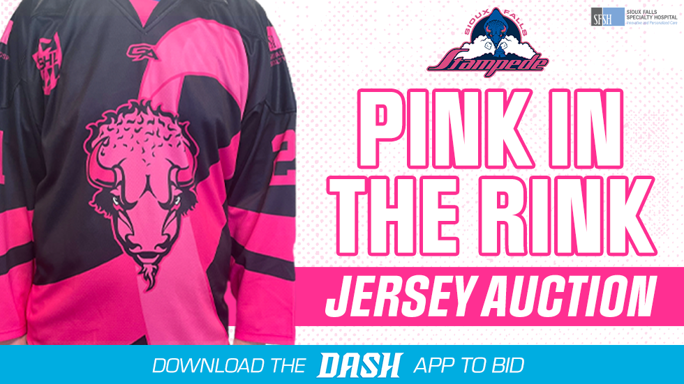 Pink in the Rink jersey auction now open - Sioux Falls Stampede