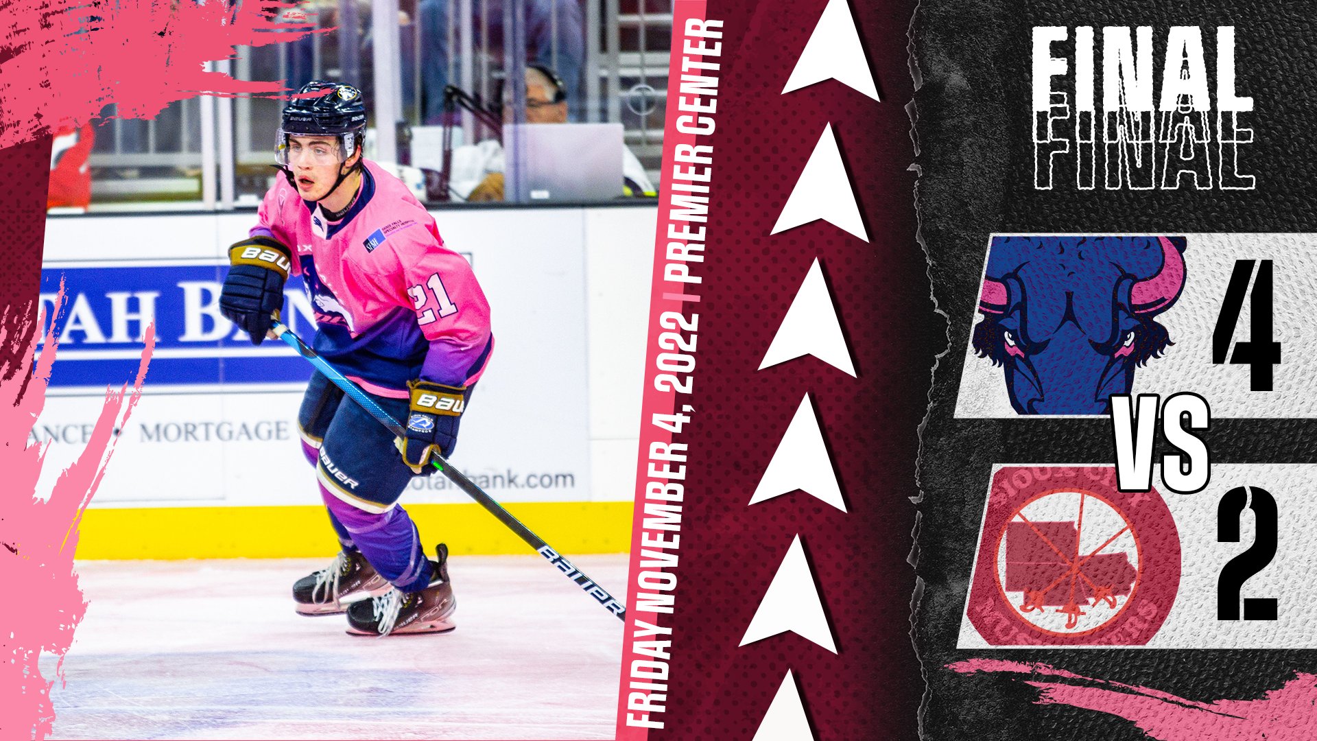 Stampede top Muskies on Pink in the Rink - Sioux Falls Stampede