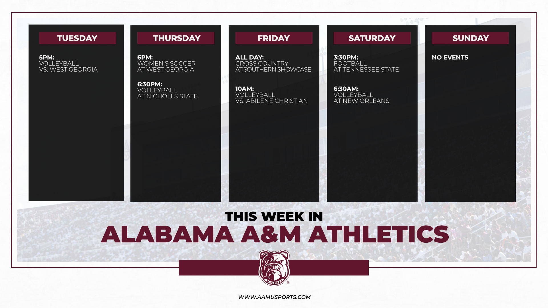 This Week in Alabama A&M Athletics - Alabama A&M Athletics