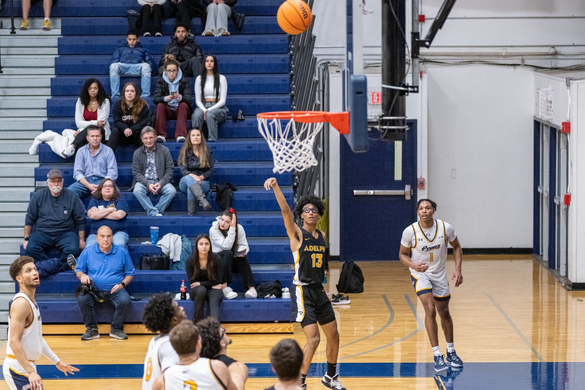 Freshmen Shine in Men's Hoops Near Defeat of Bentley, 75-72 - Adelphi ...