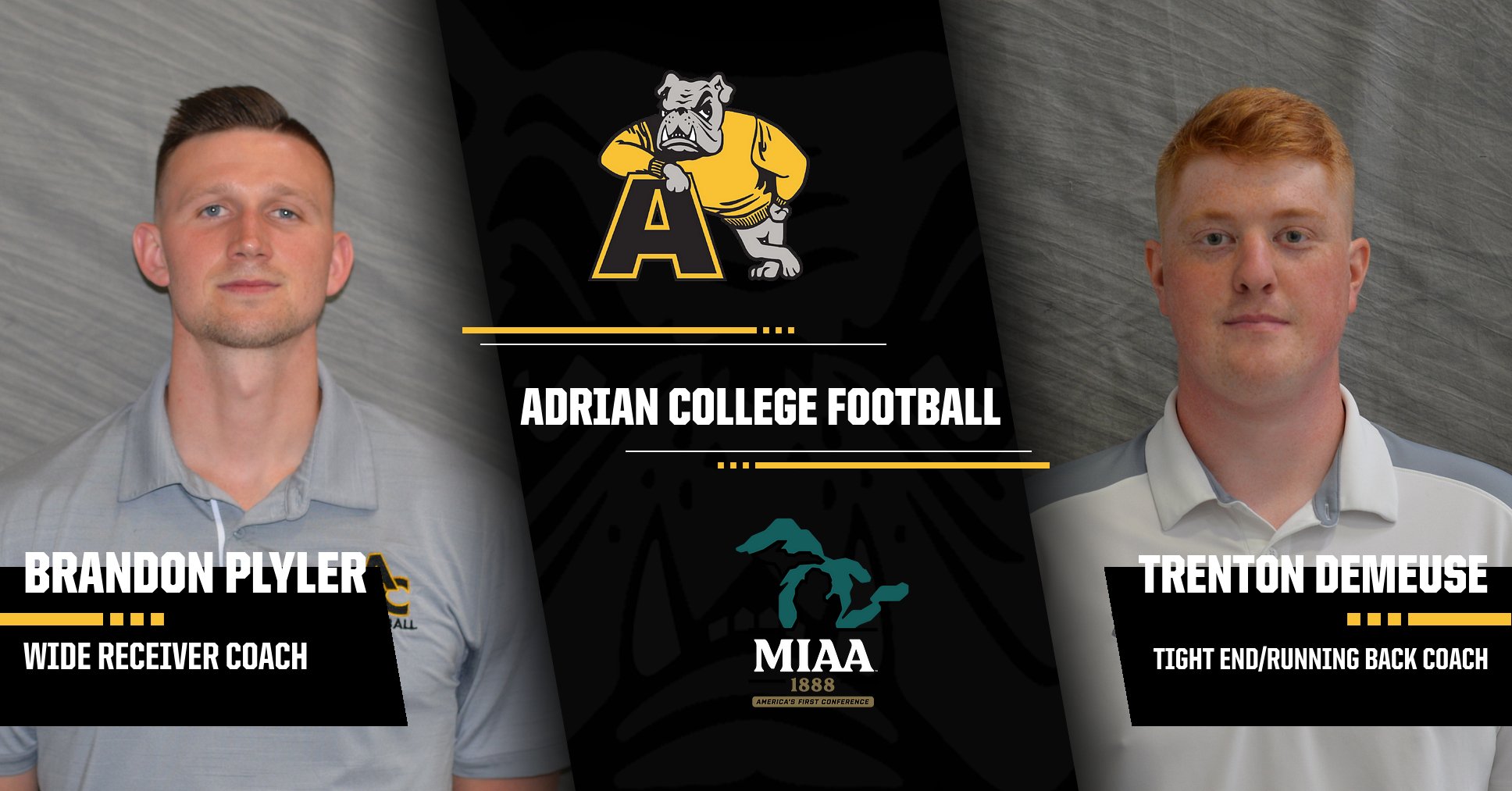 Adrian College Football Adds Plyler and Demeuse to Coaching Staff ...