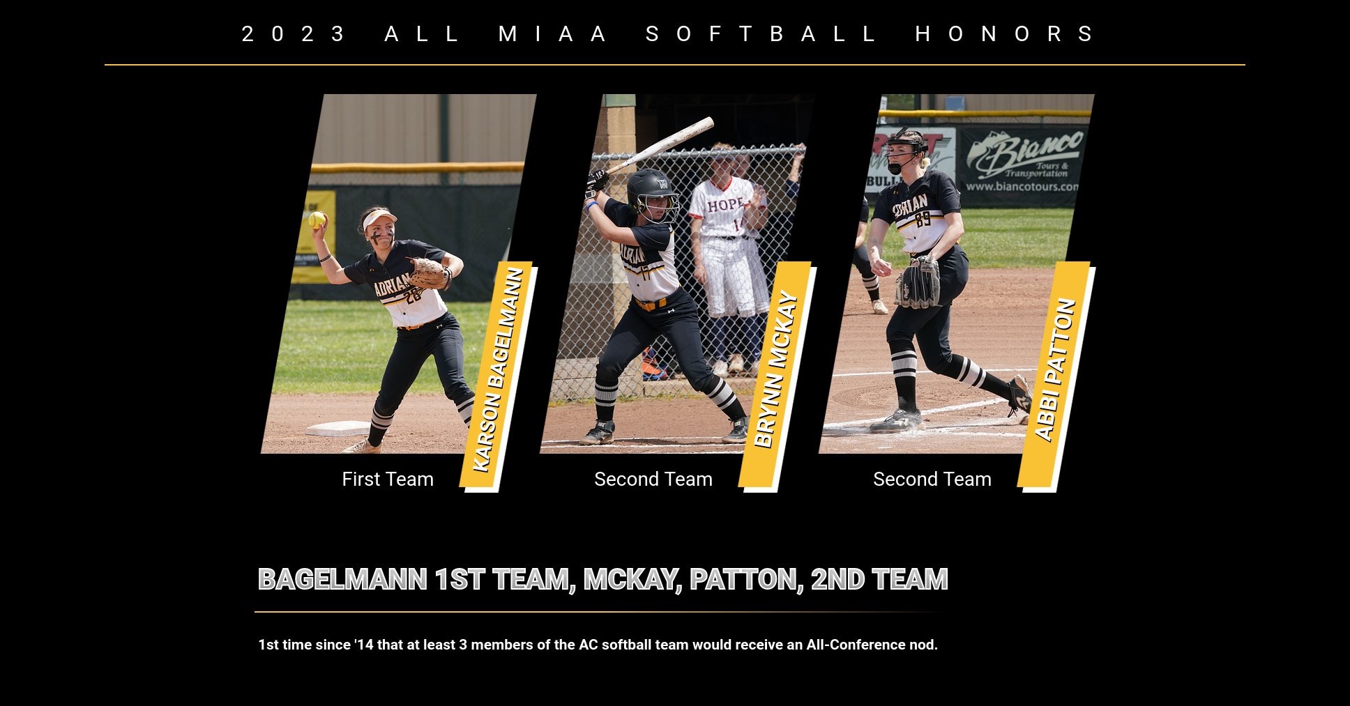 Bagelmann Earns First Team All-MIAA Honors, While McKay, Patton, Claim ...