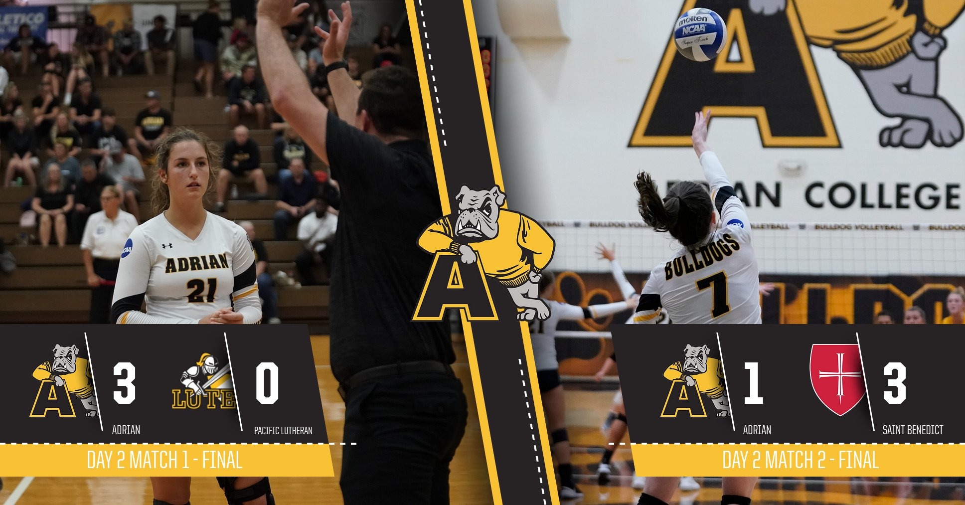 Adrian College women's volleyball goes 1-3 on the Weekend at the Puget ...