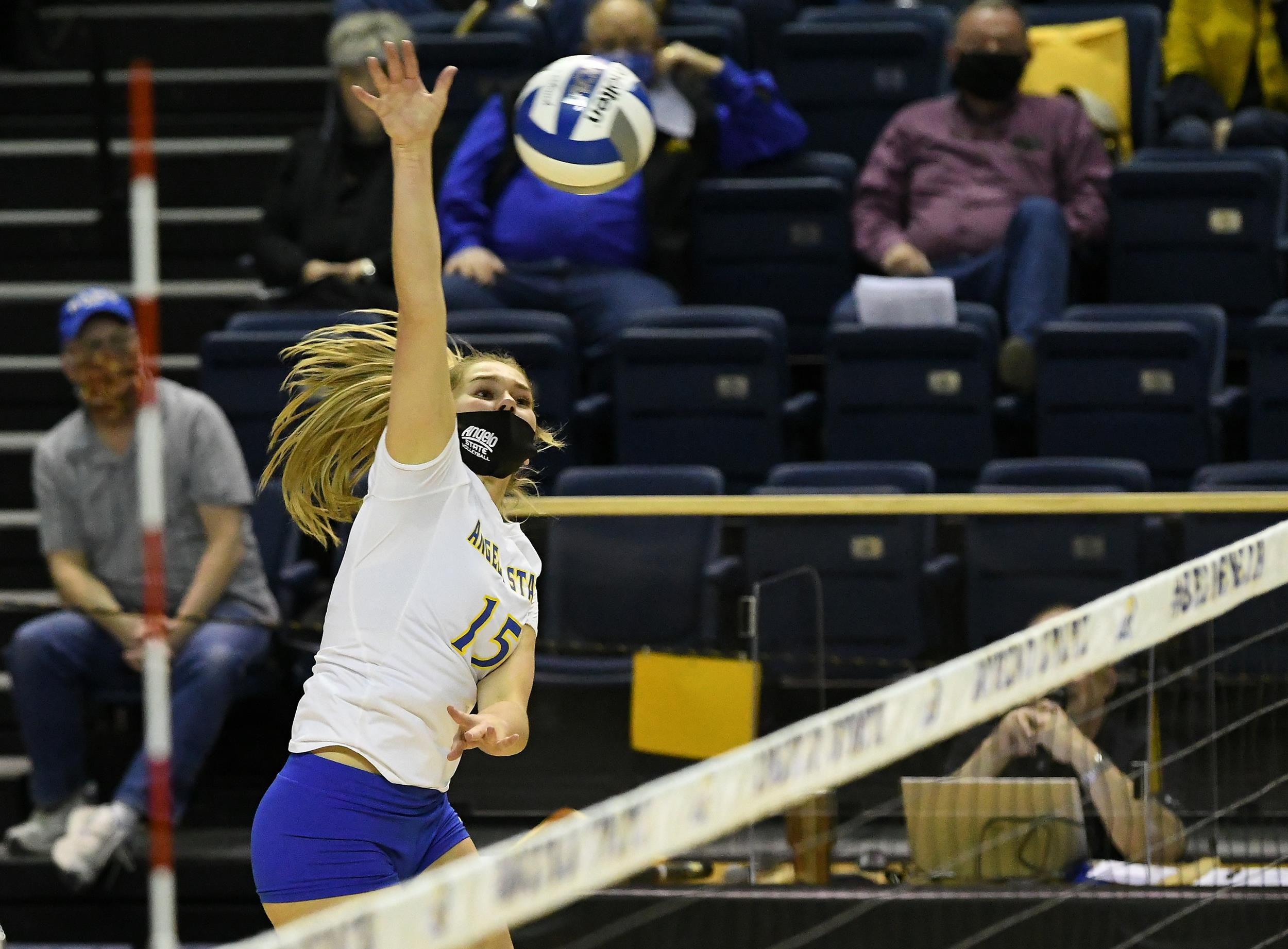 No. 7 Belles Sweep WT at Home, Win in Five Sets - Angelo State ...