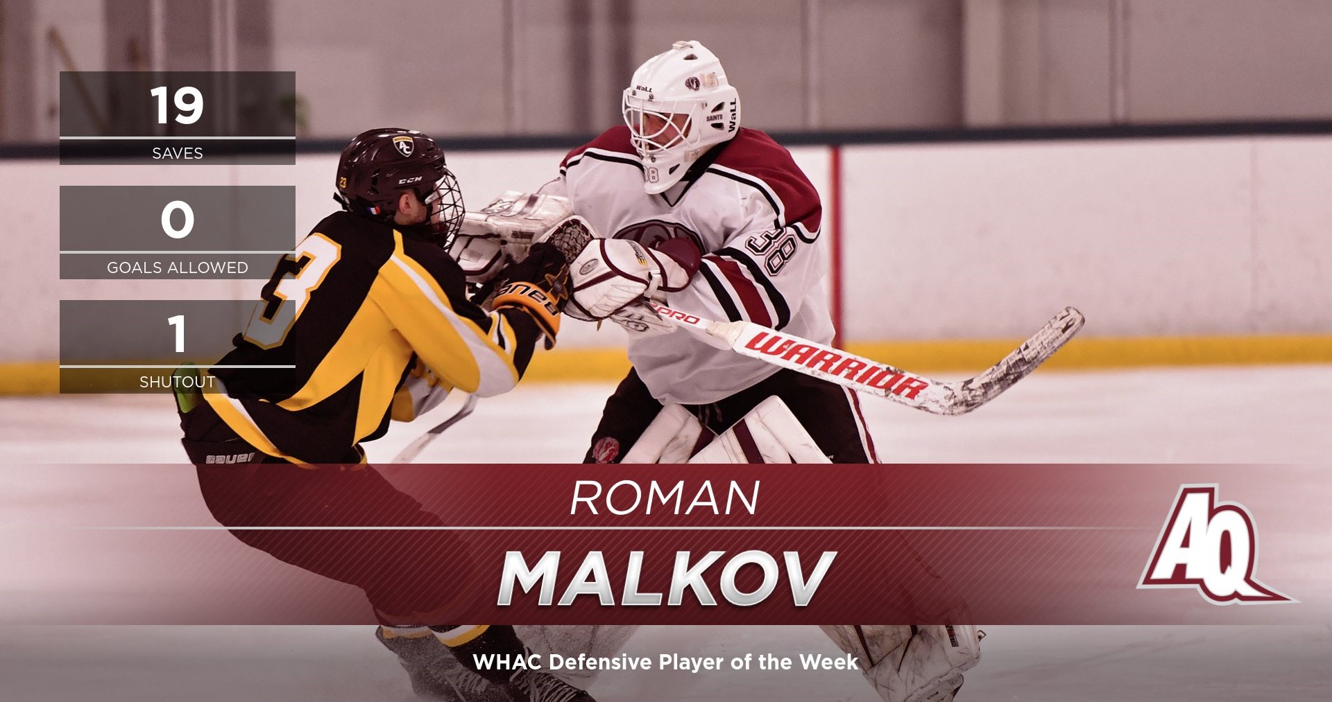 Roman Malkov - 2020-21 - Men's Ice Hockey - Aquinas College