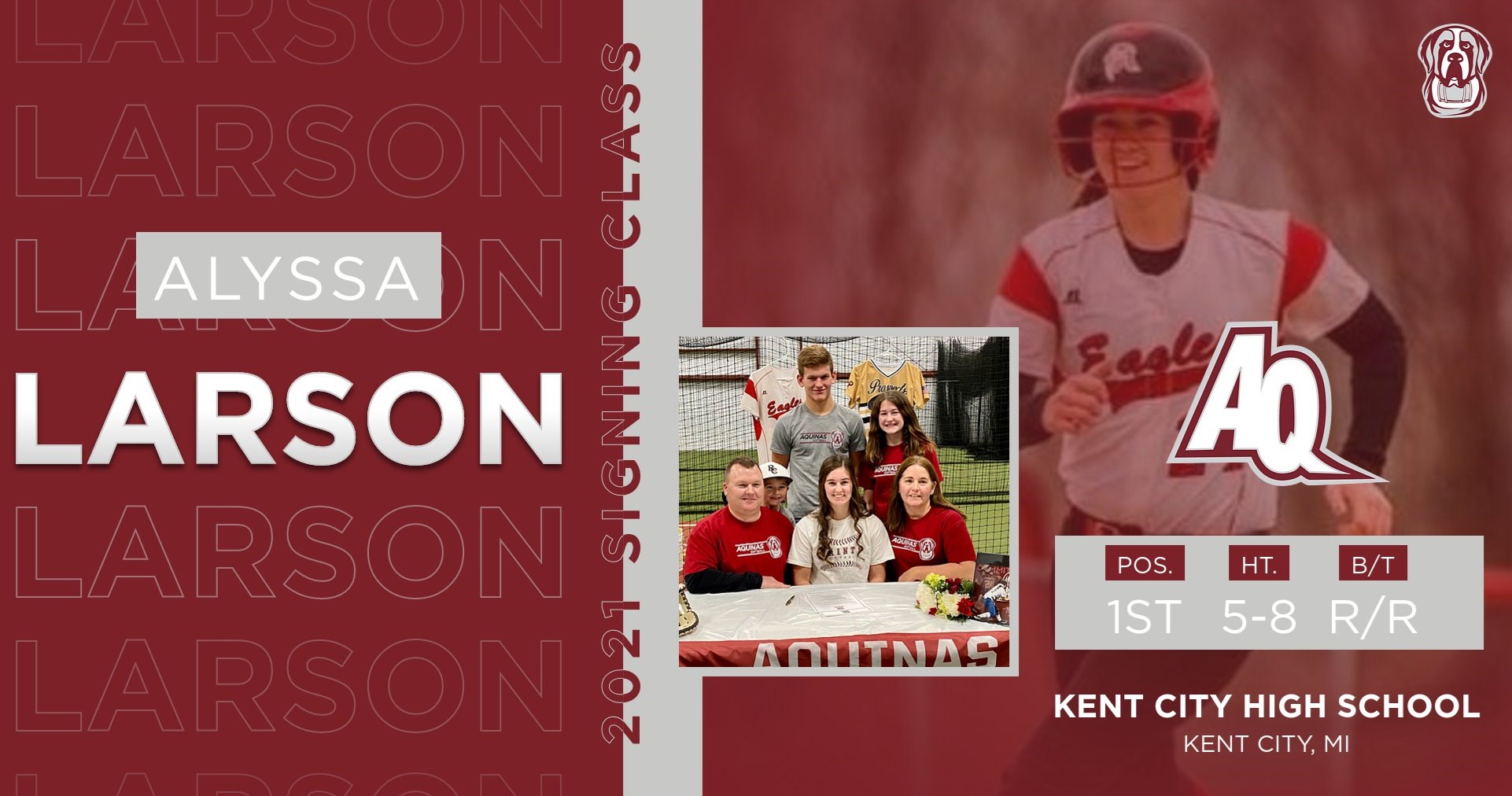 Alyssa Larson Joins Aquinas Softball Program - Aquinas College