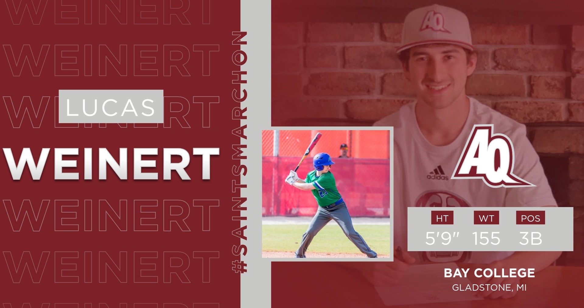 Transfer Lucas Weinert Joins Aquinas Baseball Program - Aquinas College