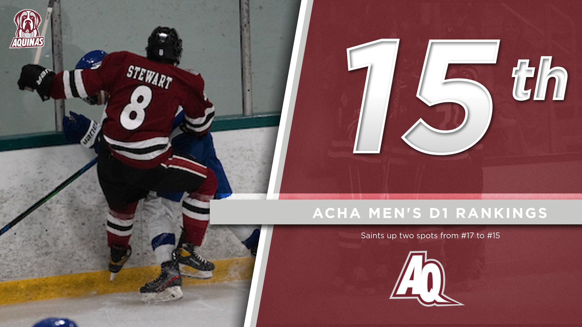 AQ Moves up to #15 in ACHA Men's D1 Rankings - Aquinas College