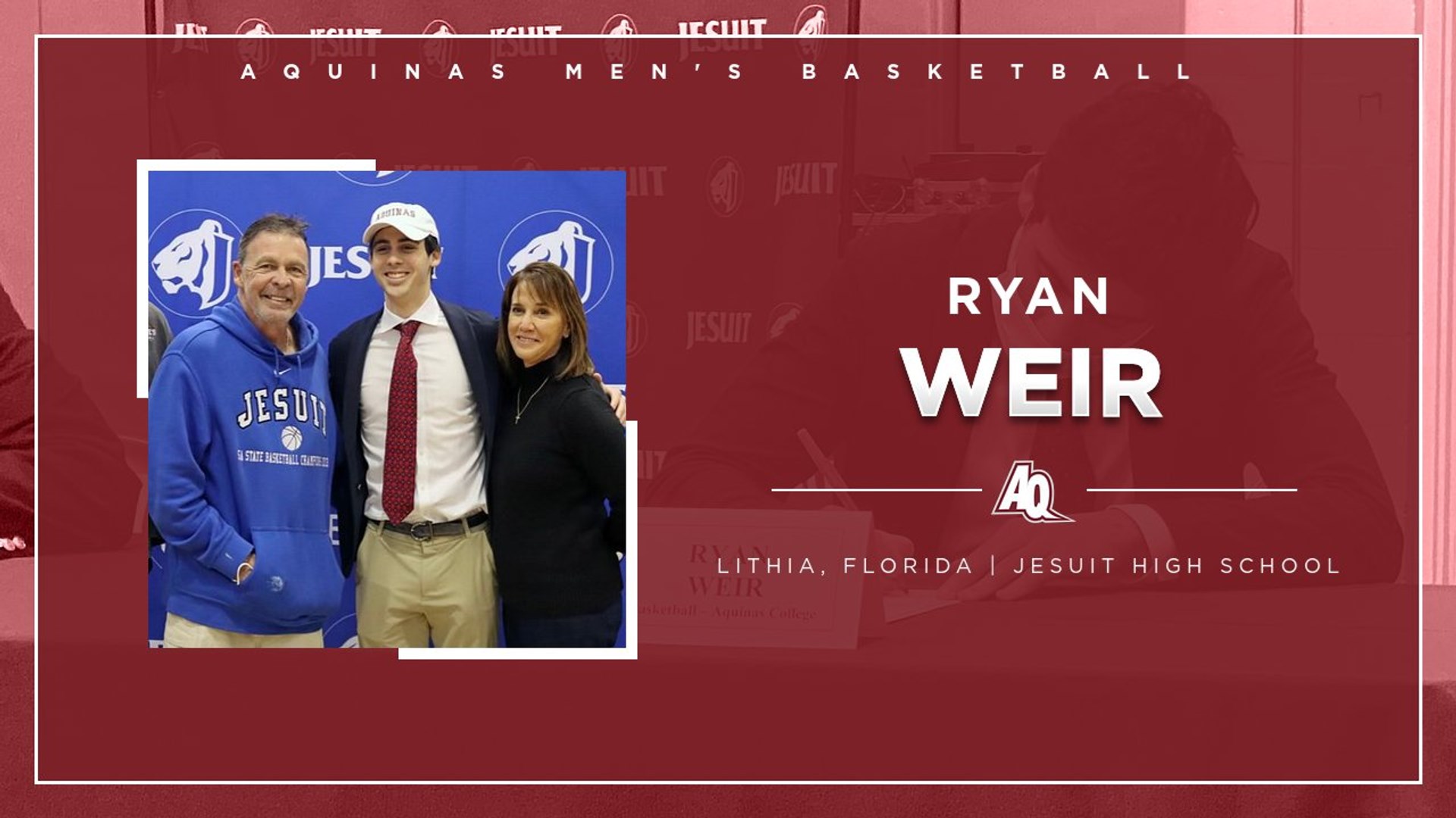 Ryan Weir Signs With AQ Men’s Basketball Program - Aquinas College