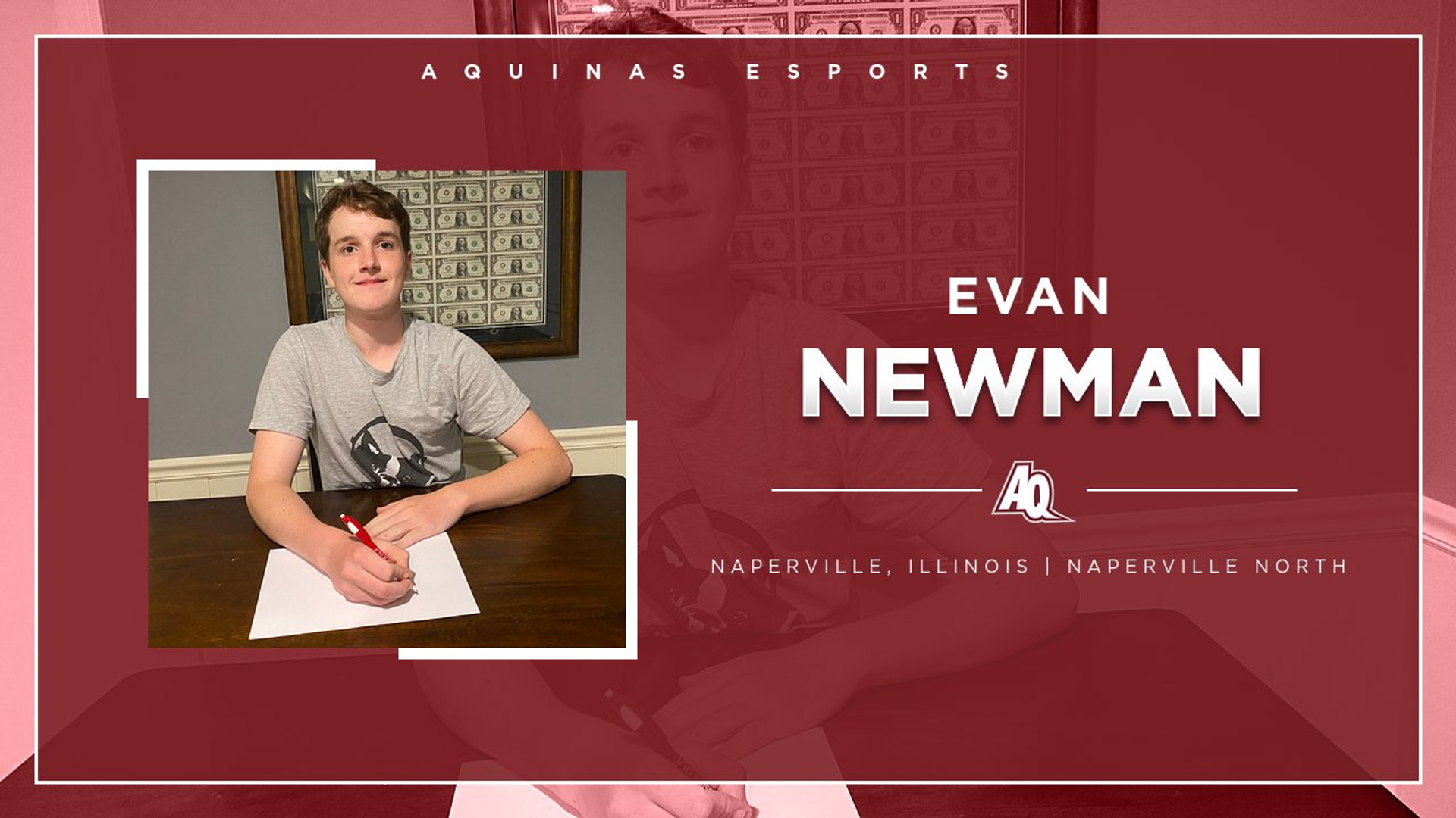 Evan Newman Signs With Aquinas Esports Program - Aquinas College