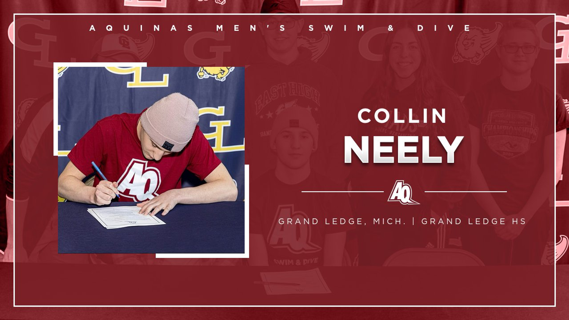 Collin Neely Commits to Men's Swim and Dive Program - Aquinas College