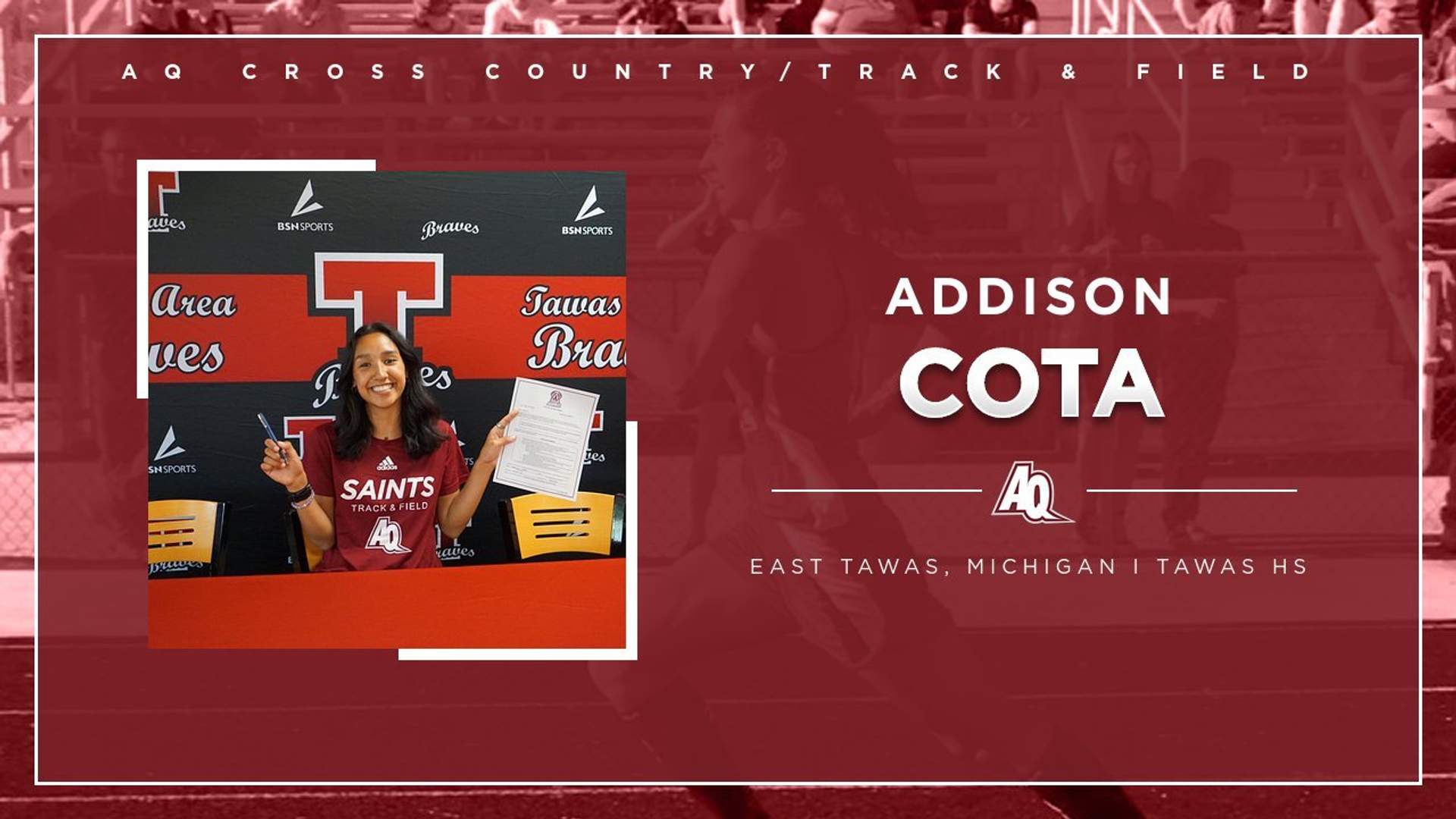 Addison Cota Set to Join Women's Cross Country and Track & Field Teams ...