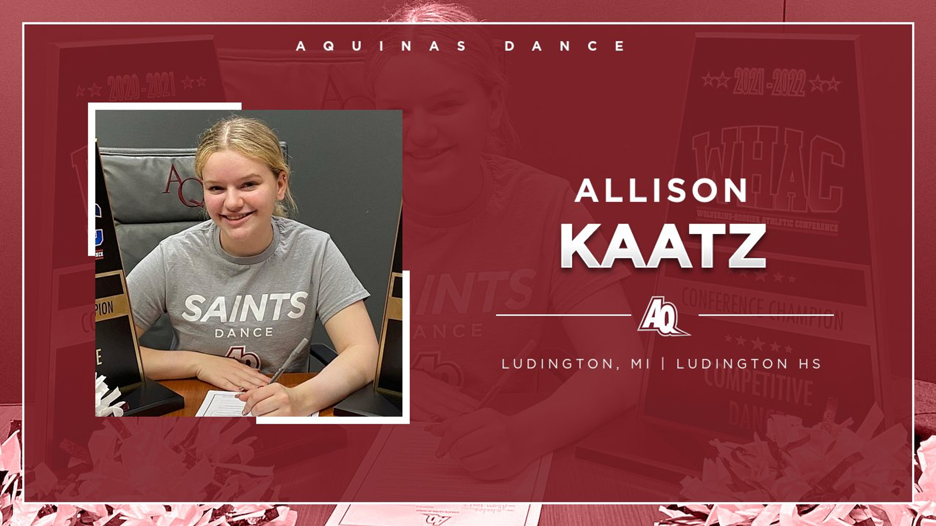 Allison Kaatz Commits to Aquinas Competitive Dance Team - Aquinas College