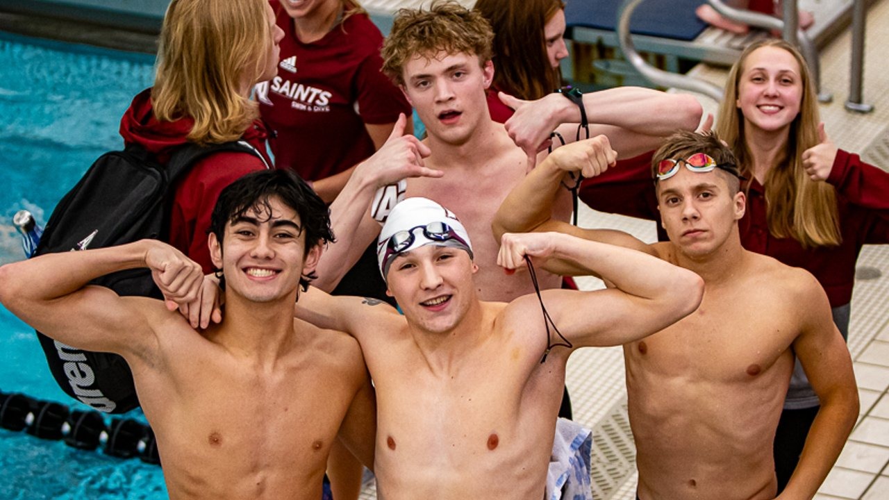 Men's Swim and Dive Takes 5th at Don Kimble Invite - Aquinas College