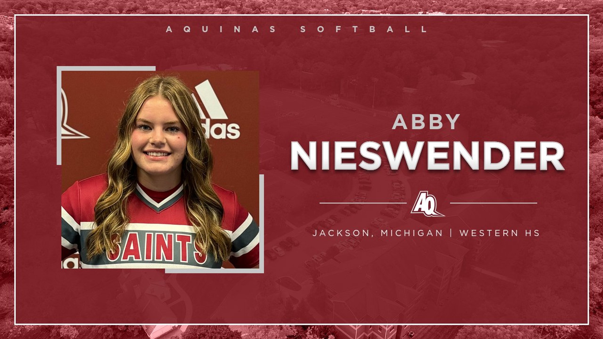 Abby Nieswender Commits to Aquinas Softball - Aquinas College
