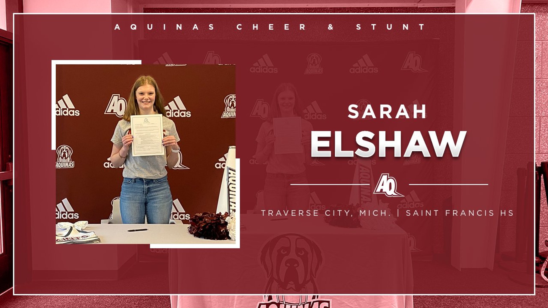Cheer and STUNT Announce Signing of Sarah Elshaw - Aquinas College