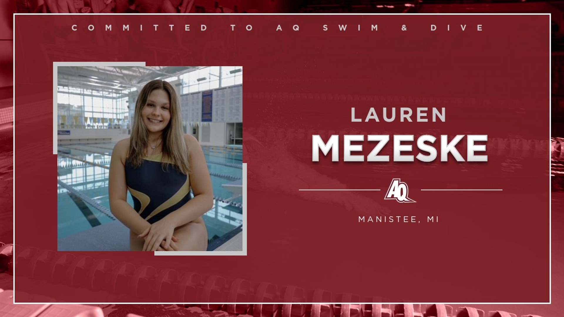 Women's Swim and Dive Adds Lauren Mezeske - Aquinas College