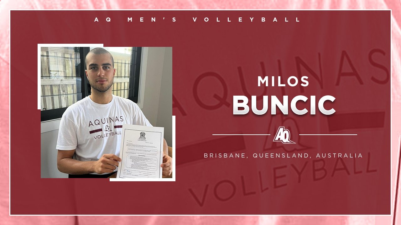AQ Men's Volleyball Lands Aussie Outside Hitter Milos Buncic - Aquinas ...