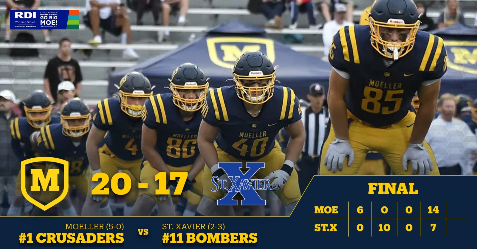 Moeller wins thriller over St. Xavier - Archbishop Moeller Crusaders ...