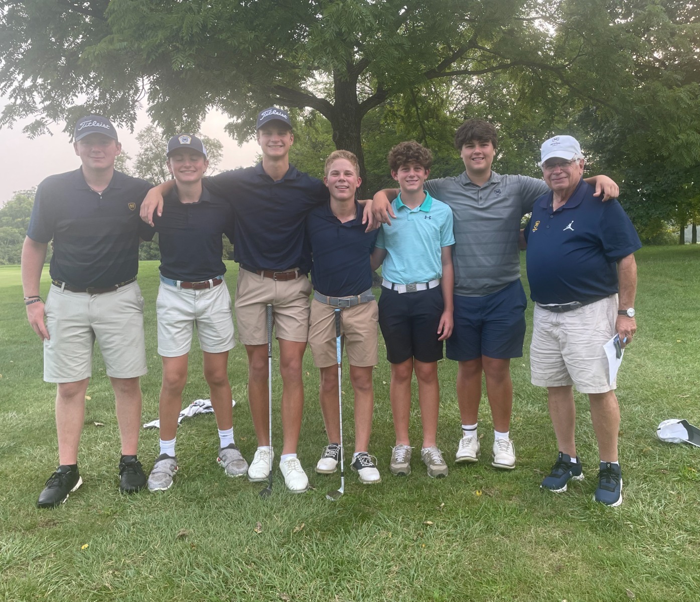JV Golf wins first GCL Quad Match - Archbishop Moeller Crusaders Athletics