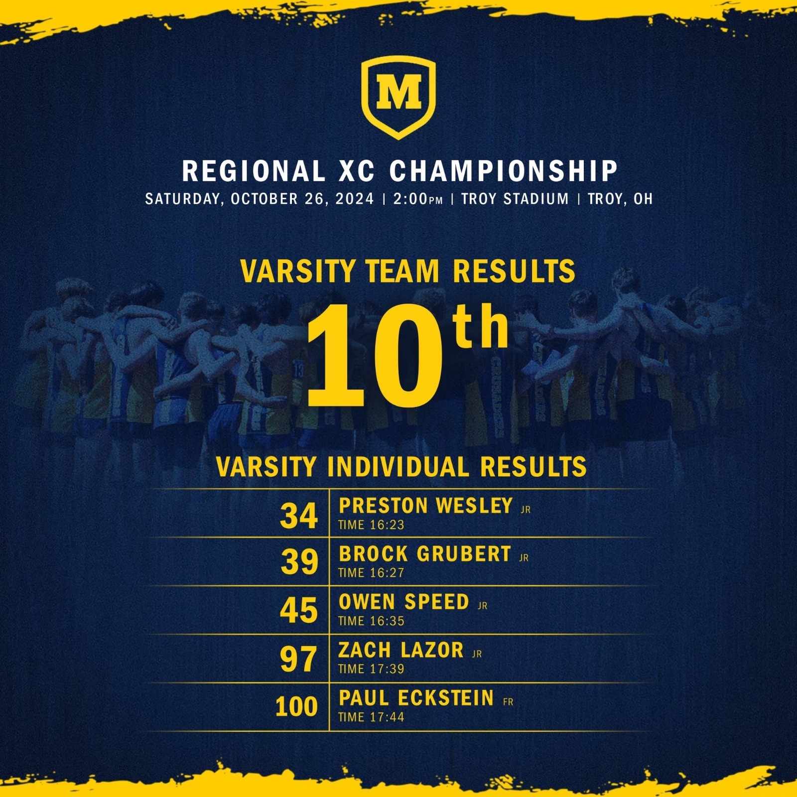 Moeller XC GCL South Championship Recap - Archbishop Moeller Crusaders ...