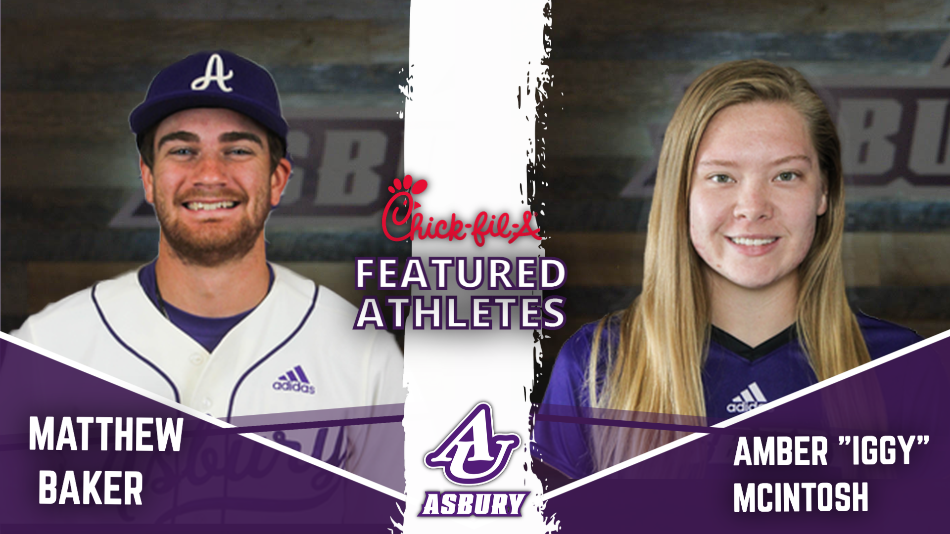 Chick-fil-A Featured Athletes: Matthew Baker & Amber McIntosh - Asbury ...