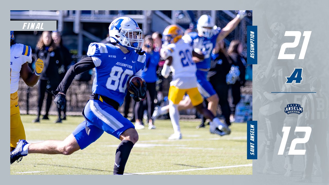 Football Trumps Saint Anselm, 21-12 in NE10 Finale - Assumption University