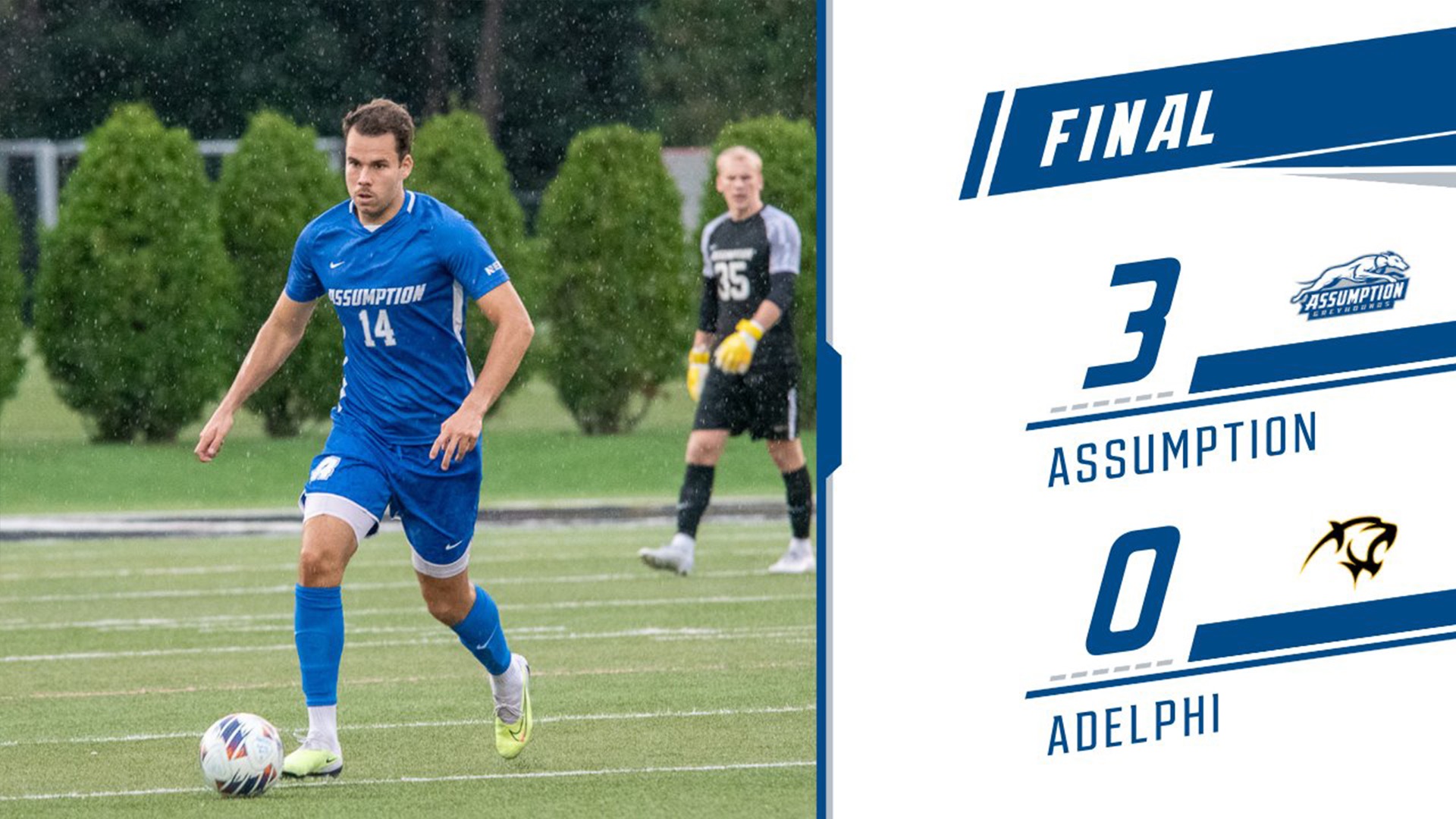 Men's Soccer upends Adelphi for the first time in program history, 3-0 ...