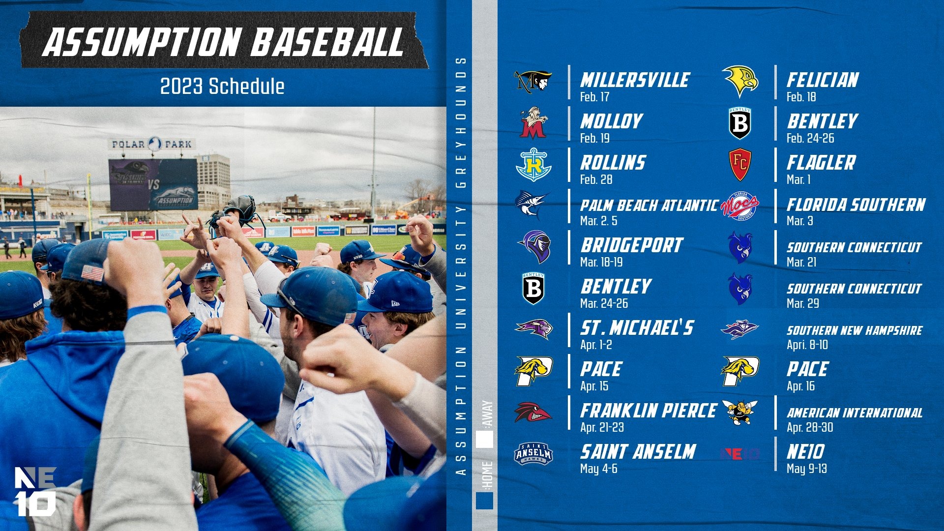Baseball Announces 2023 Schedule - Assumption University
