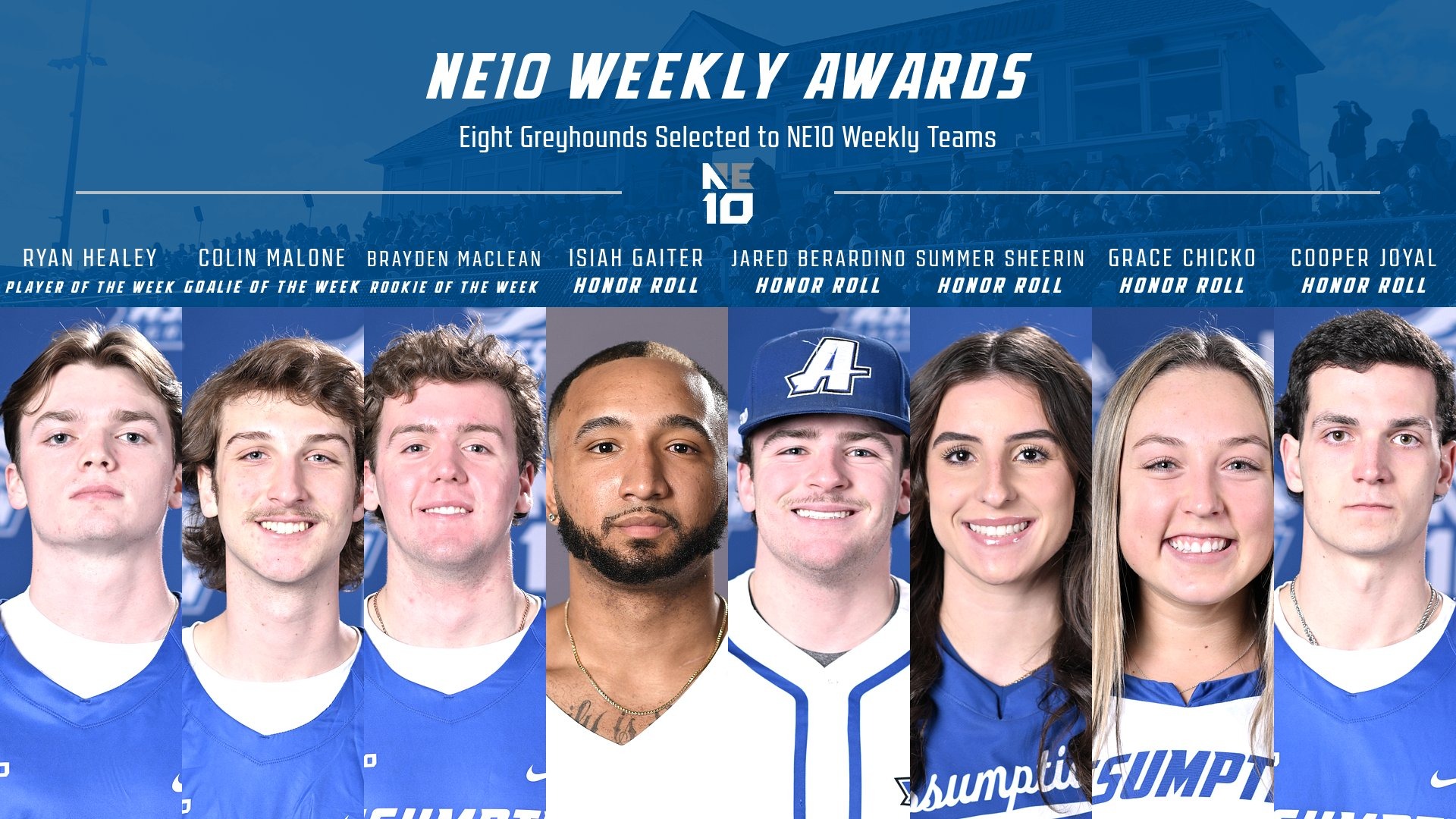 Healey, Malone, and MacLean earn NE10 Player of the Week Honors, while ...