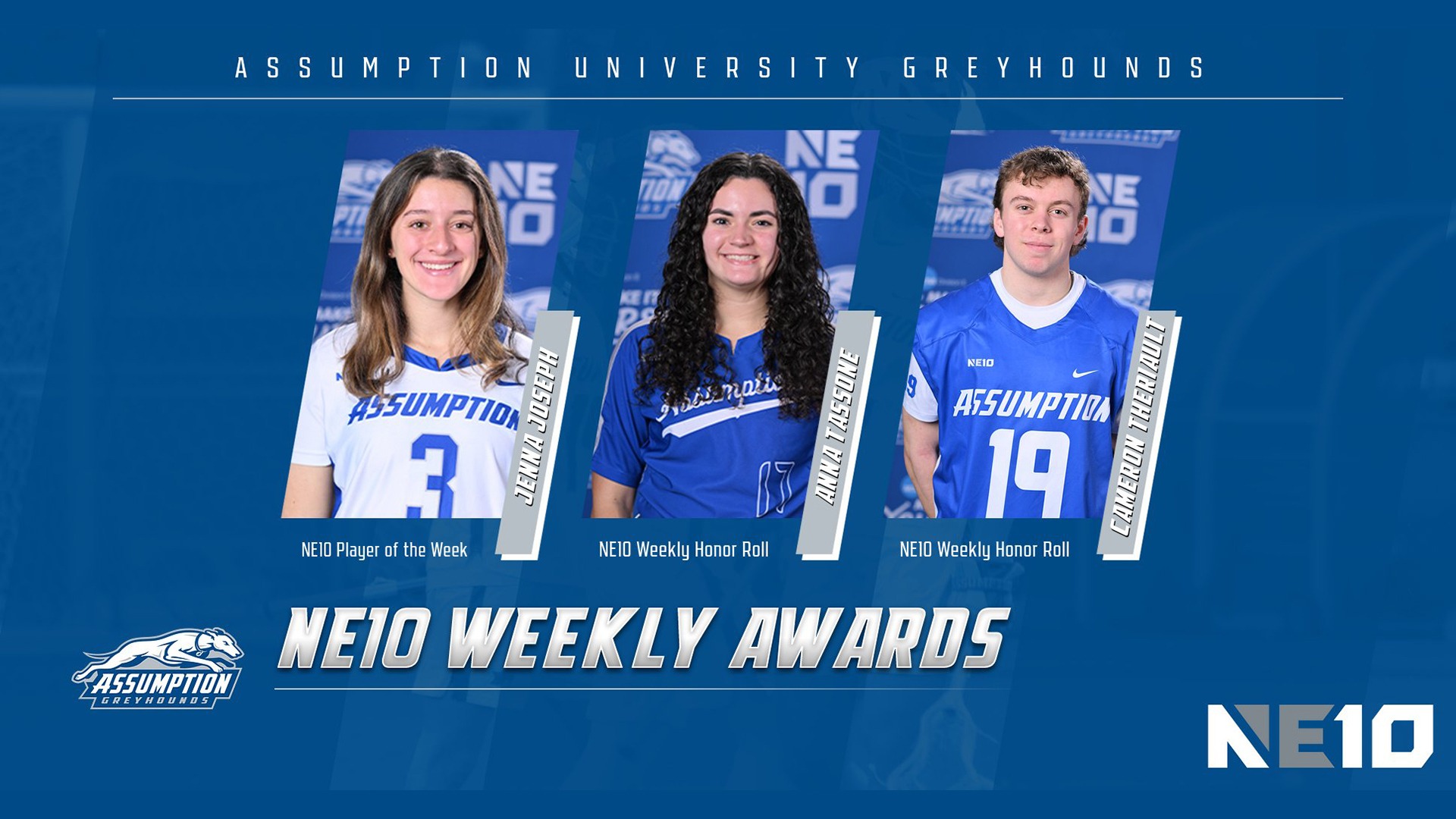 Joseph Named NE10 Player of the Week, Two Others Named to Honor Roll ...