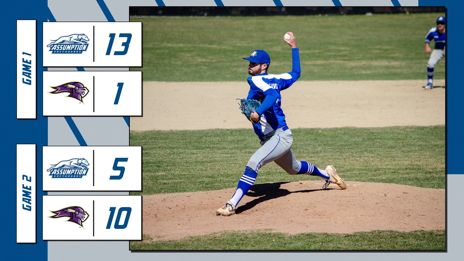 Baseball Splits Twinbill with Saint Michael's - Assumption University