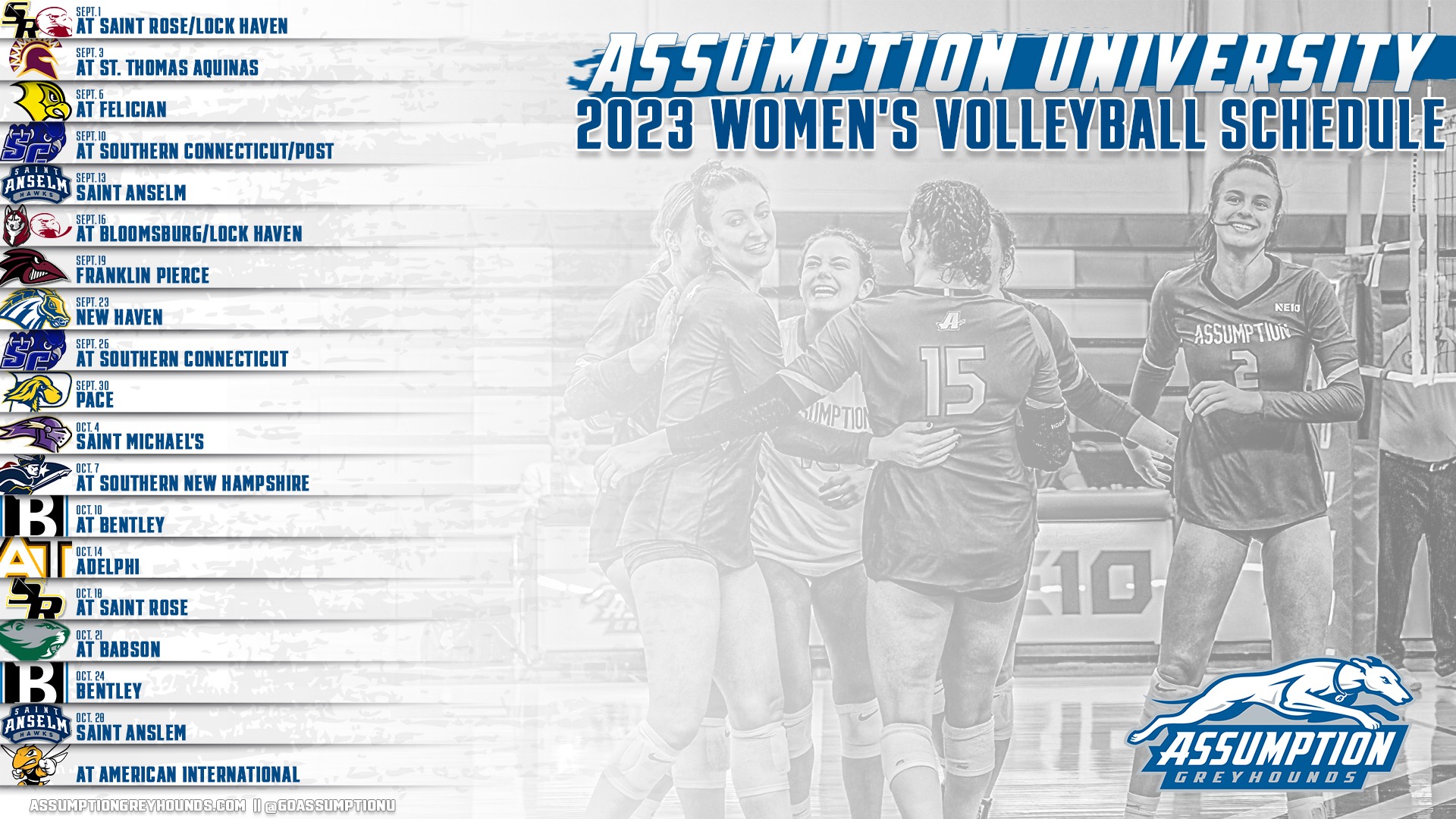 Women's Volleyball Releases 2023 Slate of Games - Assumption University