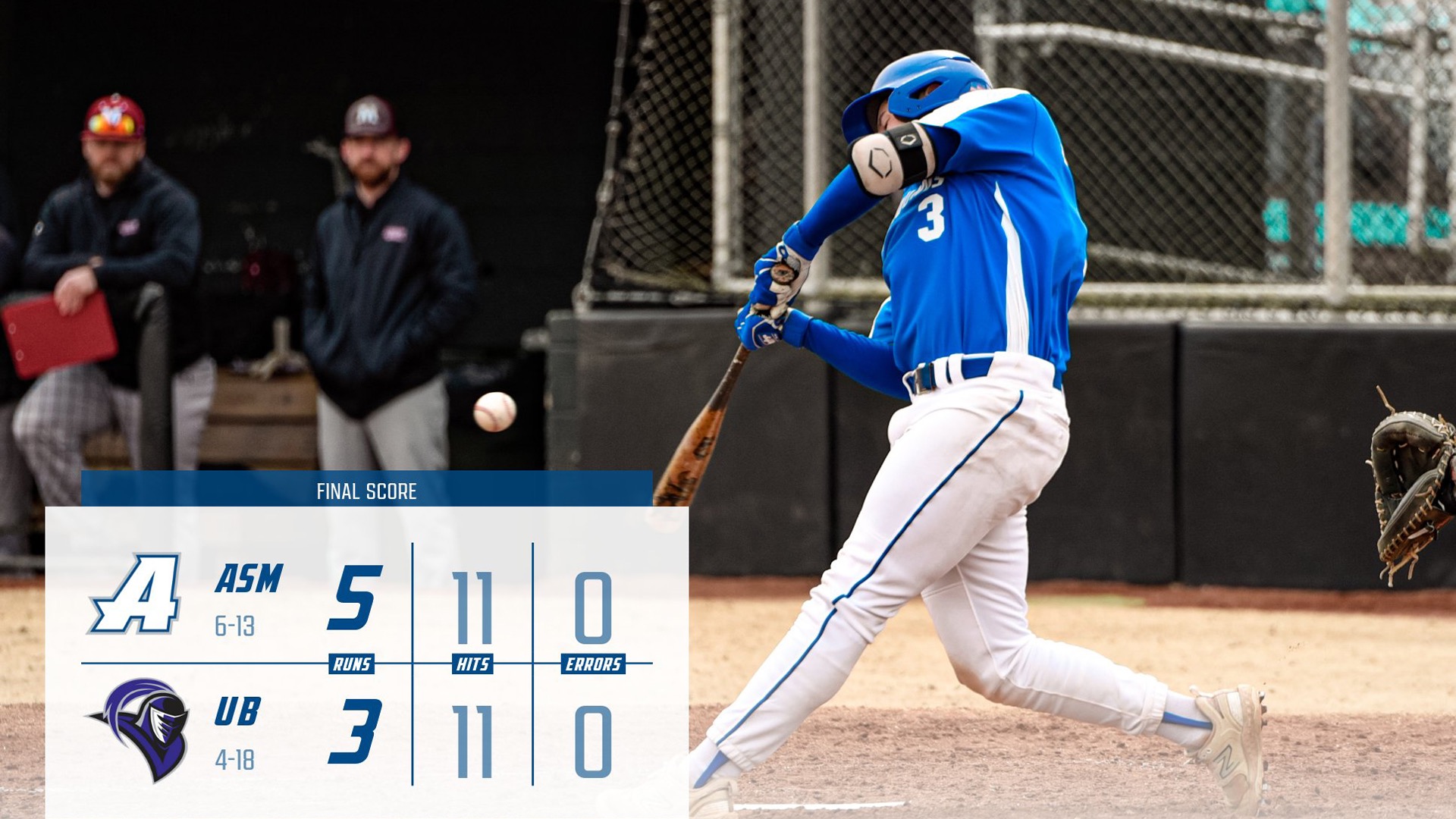 Baseball tops Bridgeport 5-3 in 10 Innings - Assumption University