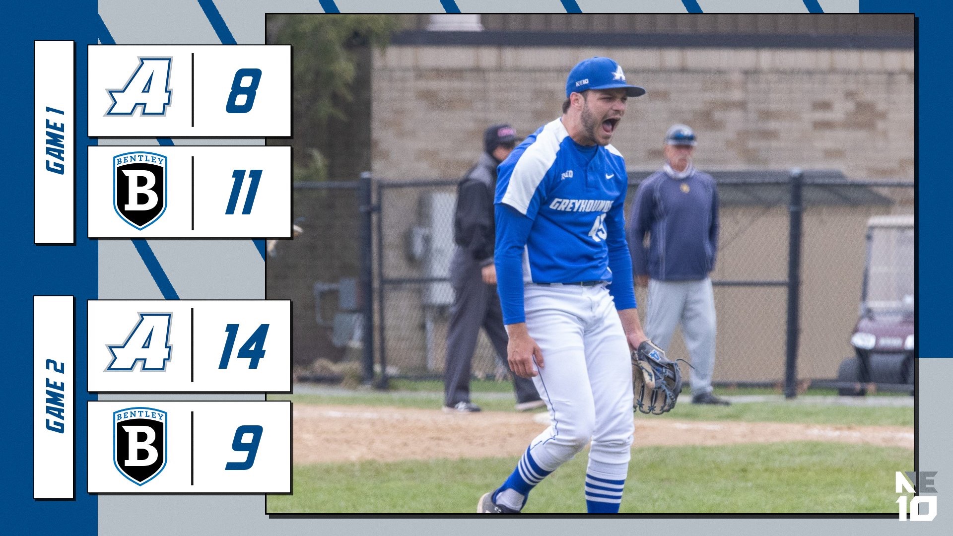 Baseball splits slugfest with Bentley - Assumption University