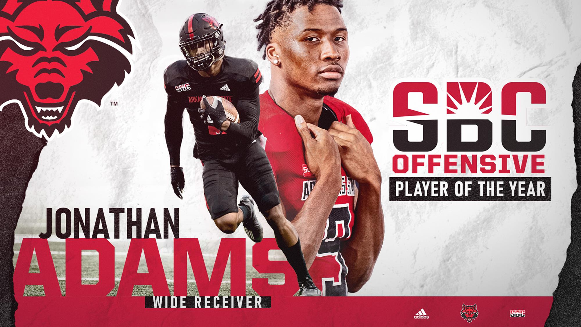 Offensive Player of the Year Adams Jr. Among Seven A-State Players ...