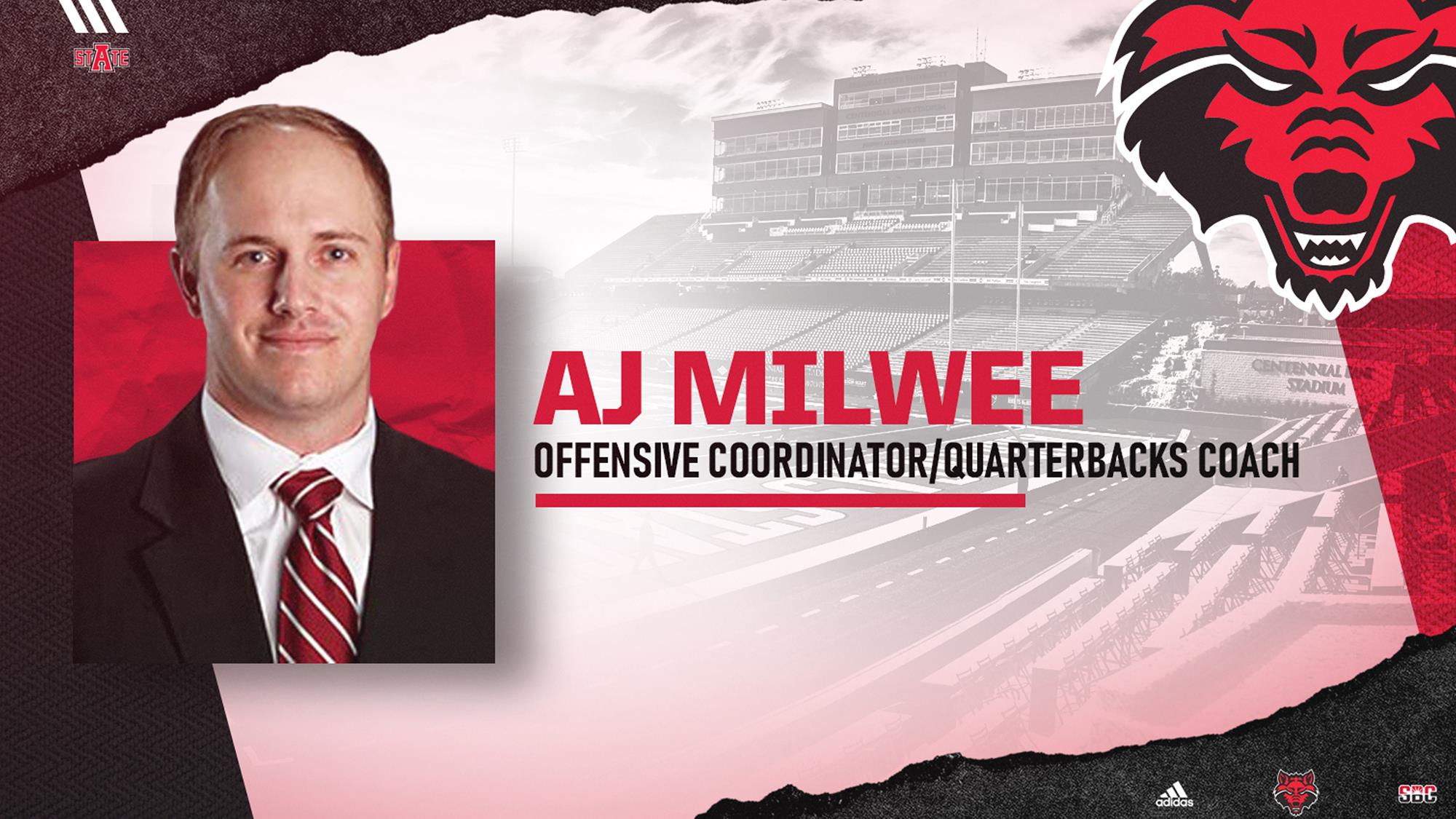 A-State Names Milwee Offensive Coordinator - Arkansas State University