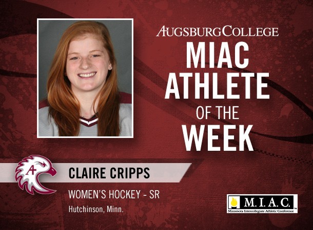 Claire Cripps - Women's Ice Hockey - Augsburg University Athletics