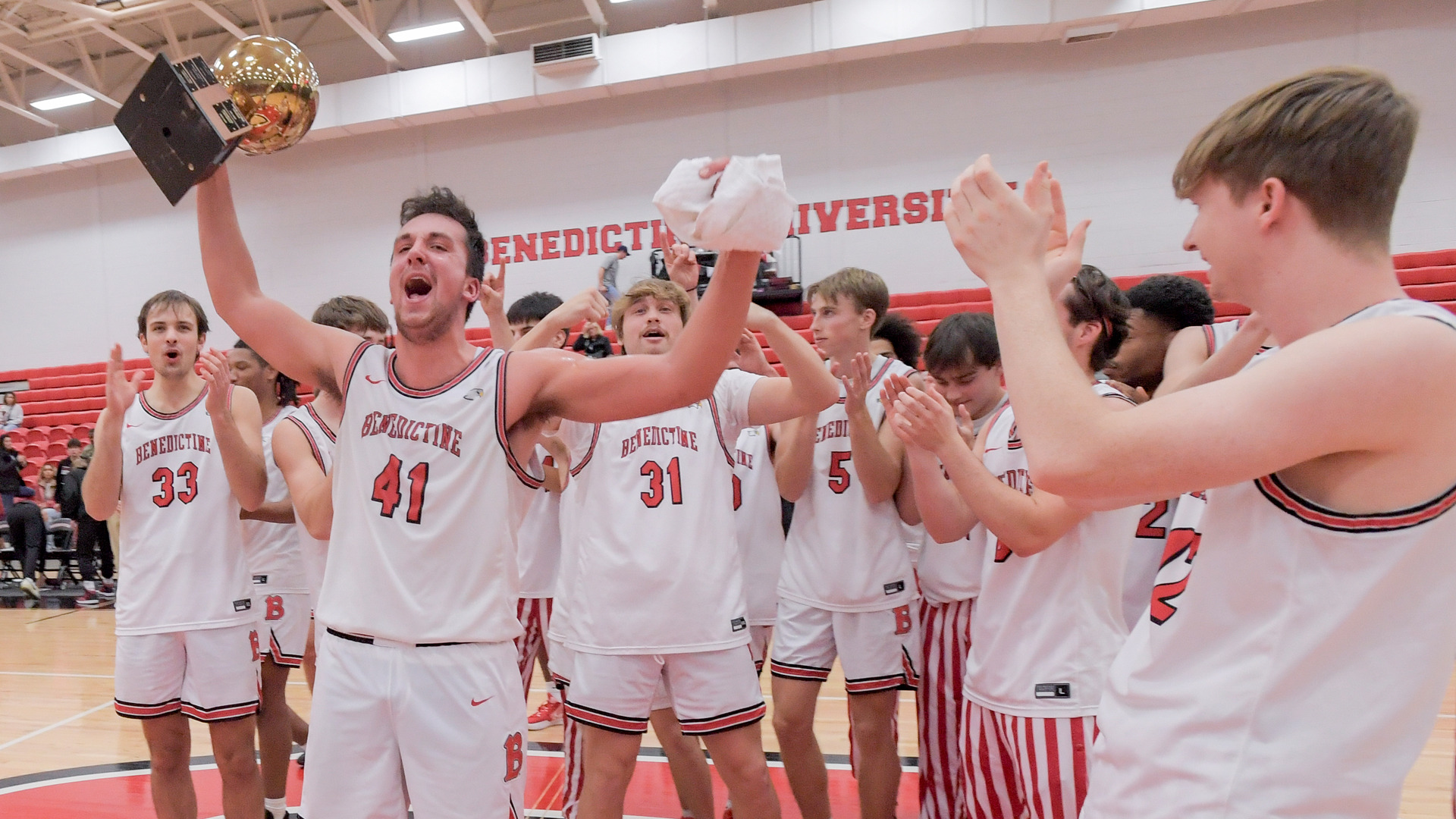 Balance Helps Men's Hoops Hang on to Trophy - Benedictine University ...