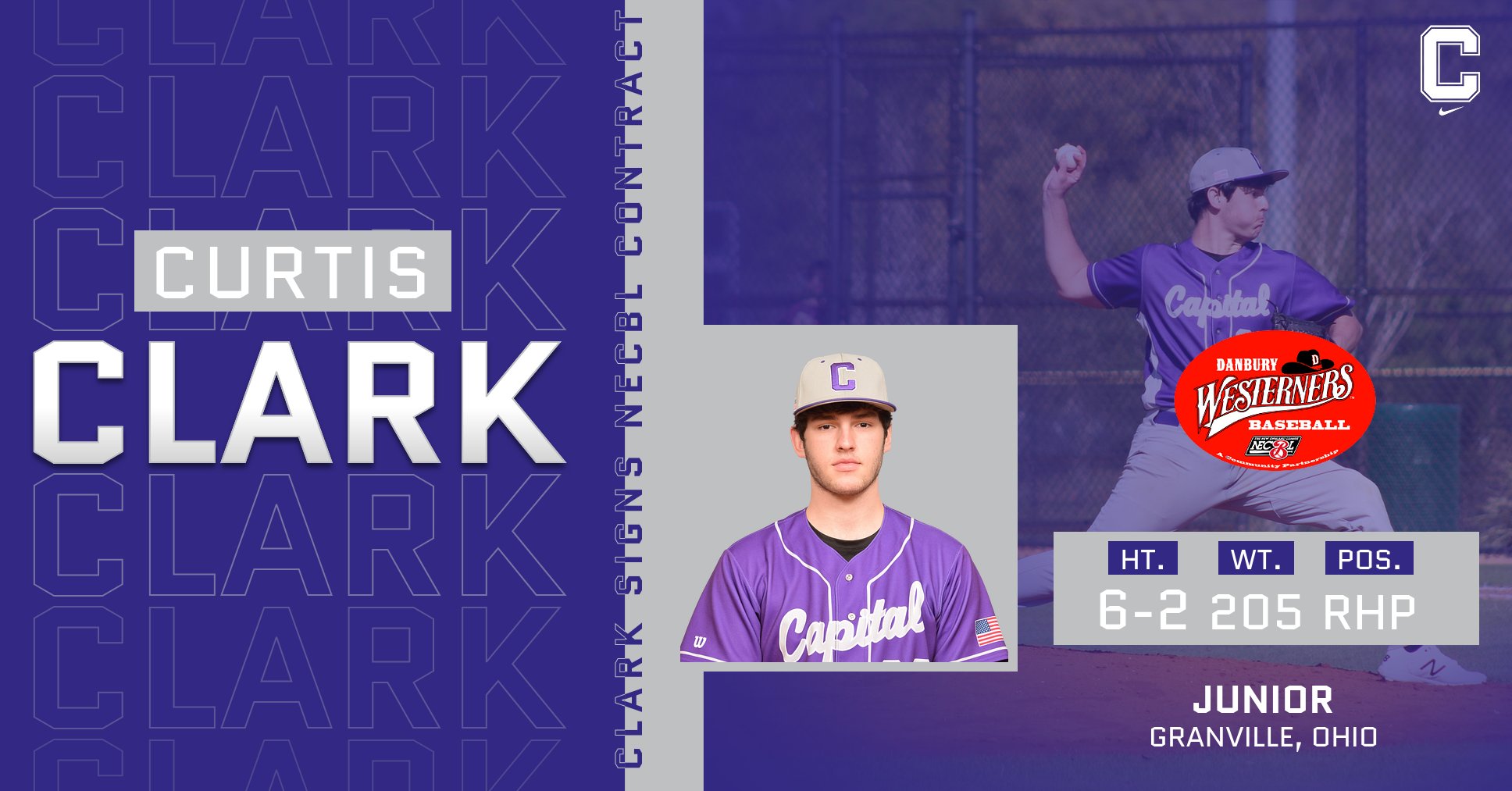 Curtis Clark Pens NECBL Contract - Capital University
