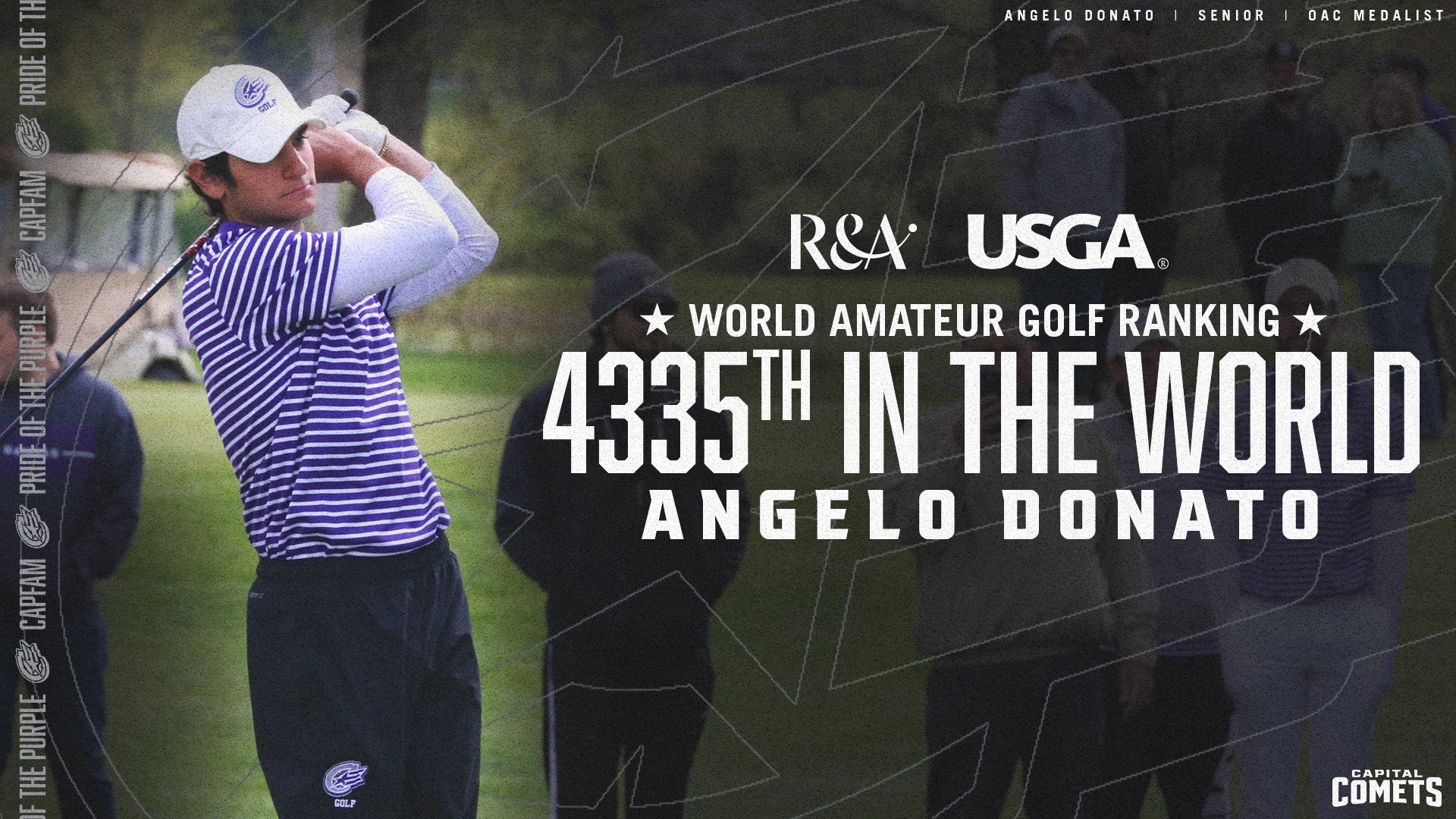 Angelo Donato Ranked in World Amateur Golf Rankings - Capital University