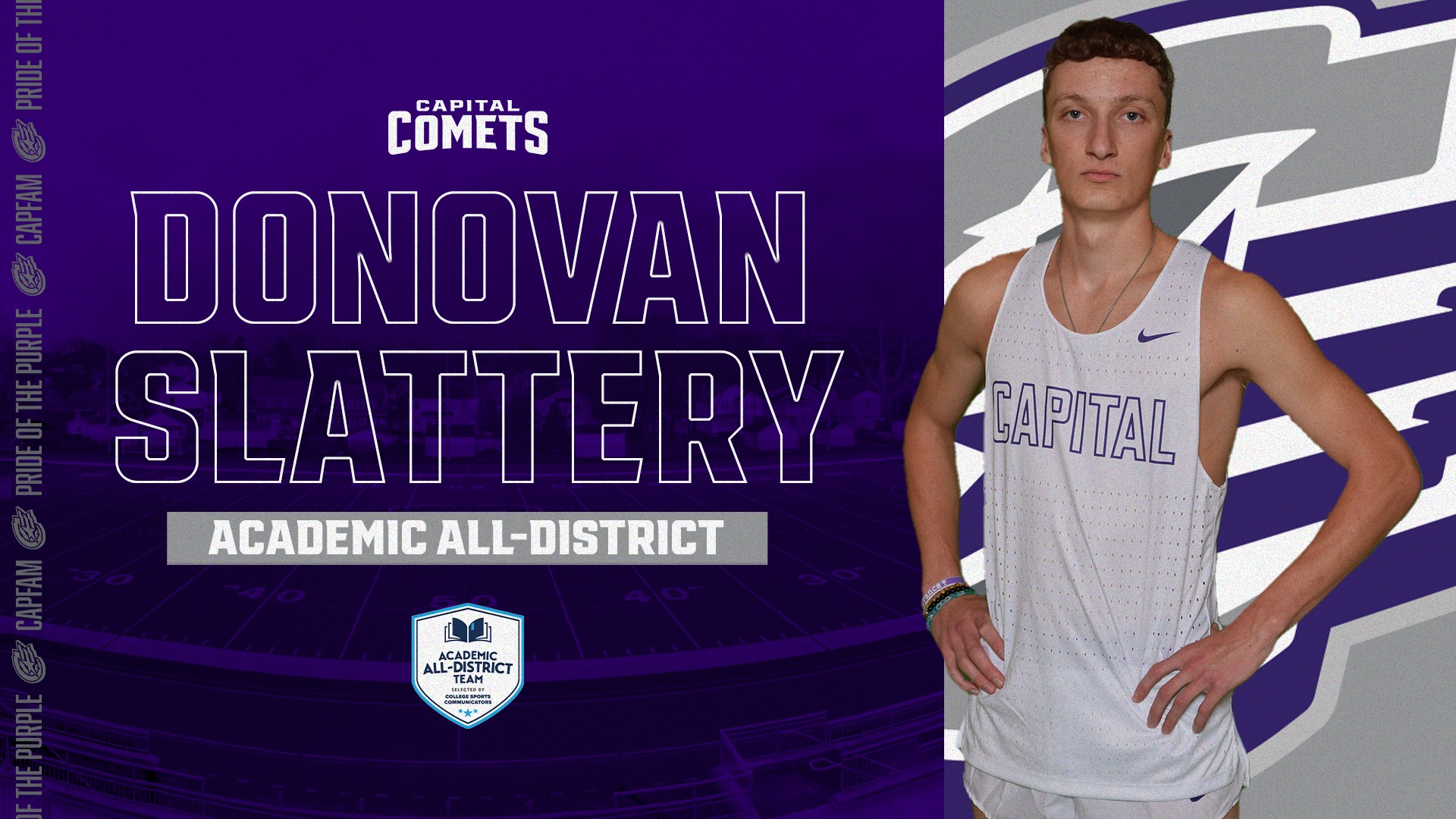 Donovan Slattery Earns Academic All-District Honors - Capital University