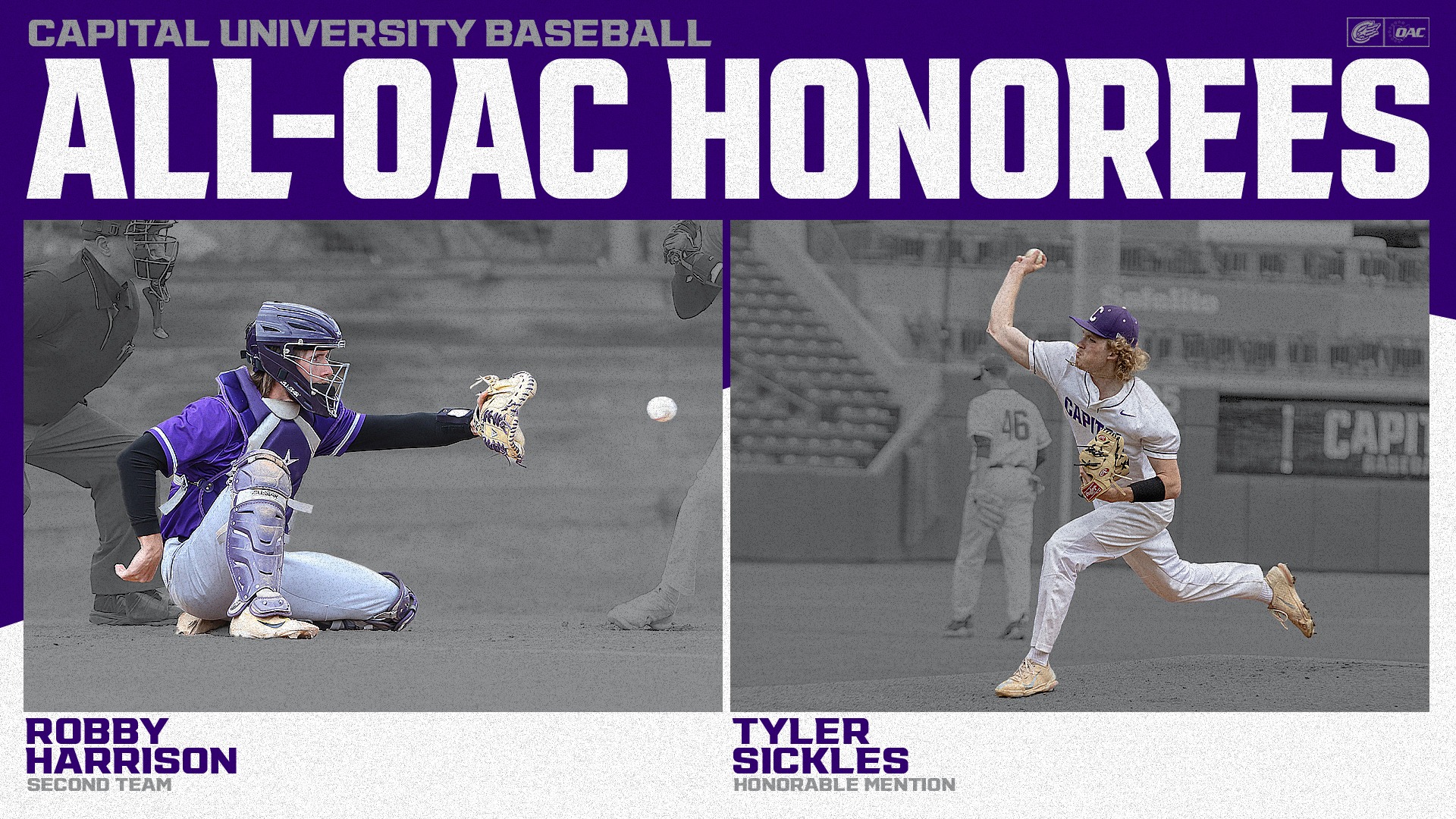 Harrison and Sickles Recognized as All-OAC - Capital University