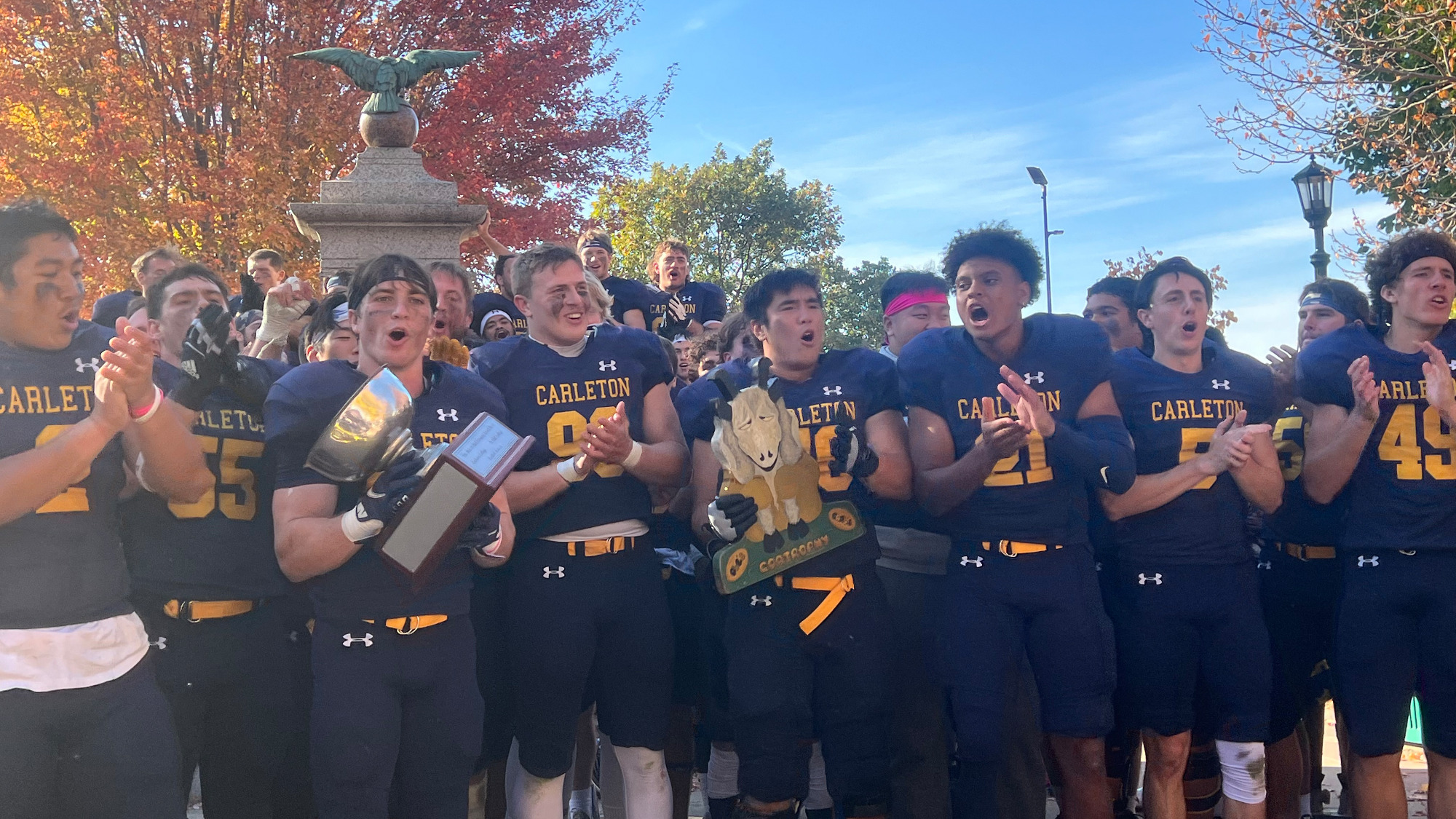 Knights reclaim the Goat Trophy with 26-7 victory over St. Olaf ...