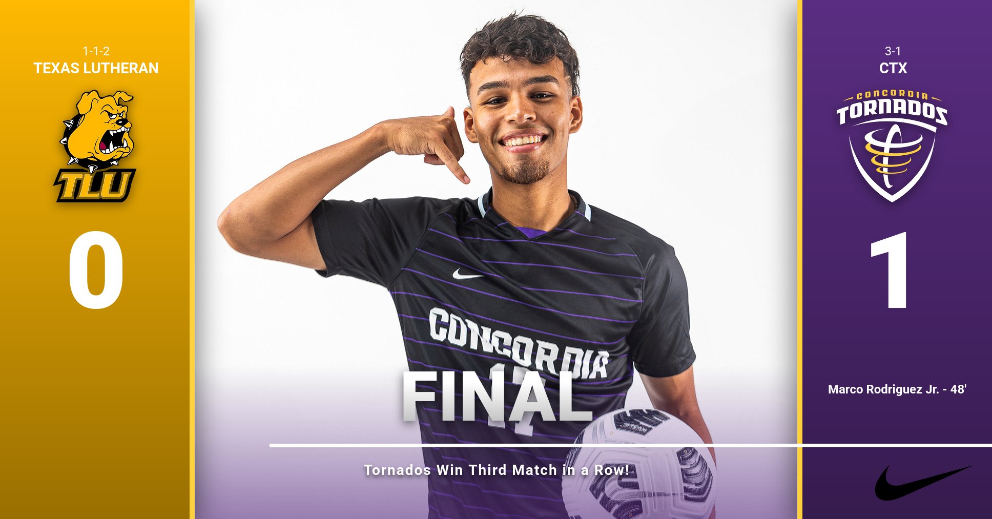 Marco Rodriguez Jr. Fires Game Winner for Men's Soccer - Concordia ...