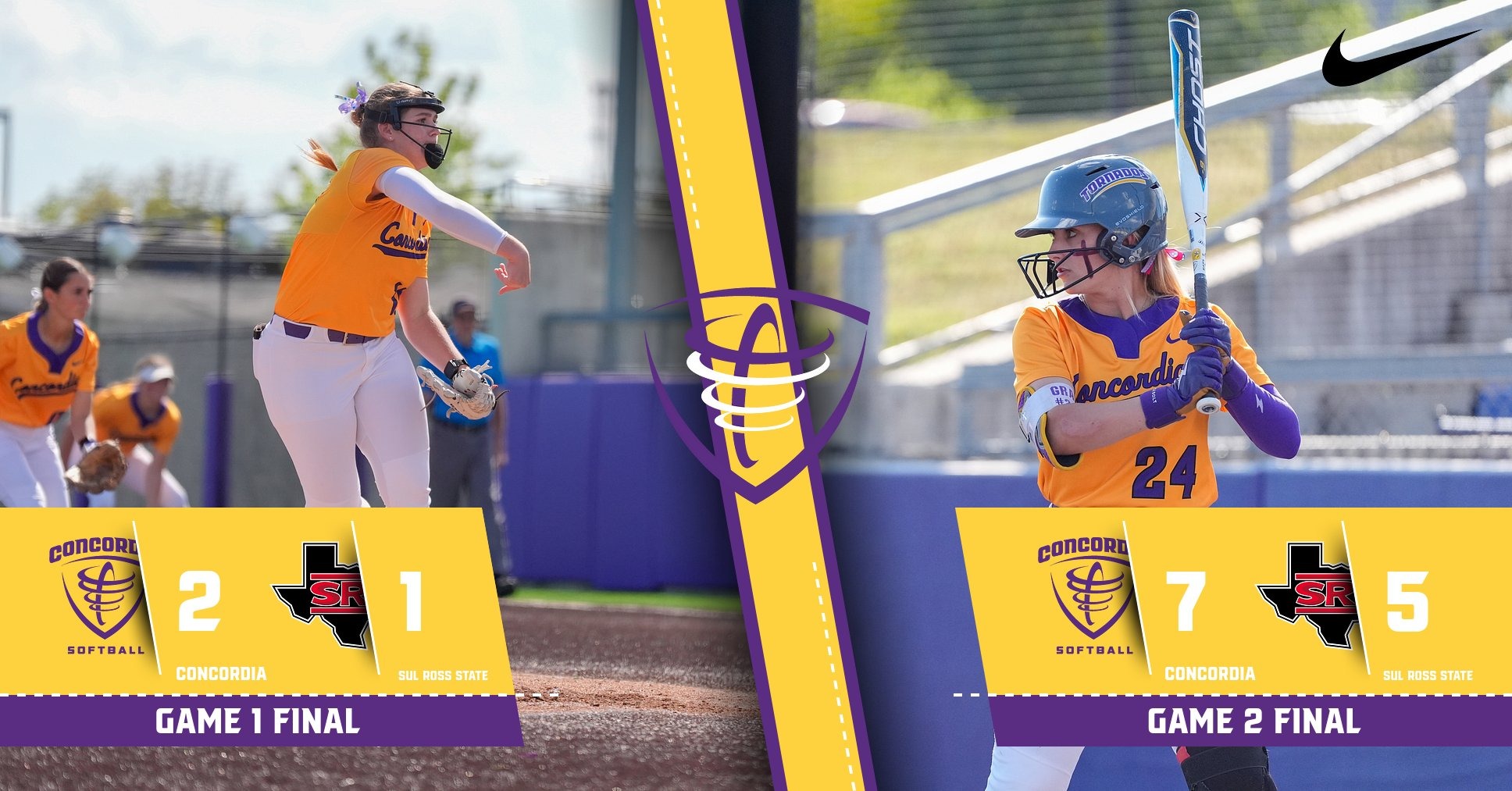 Softball Bests Sul Ross State in Doubleheader - Concordia University ...