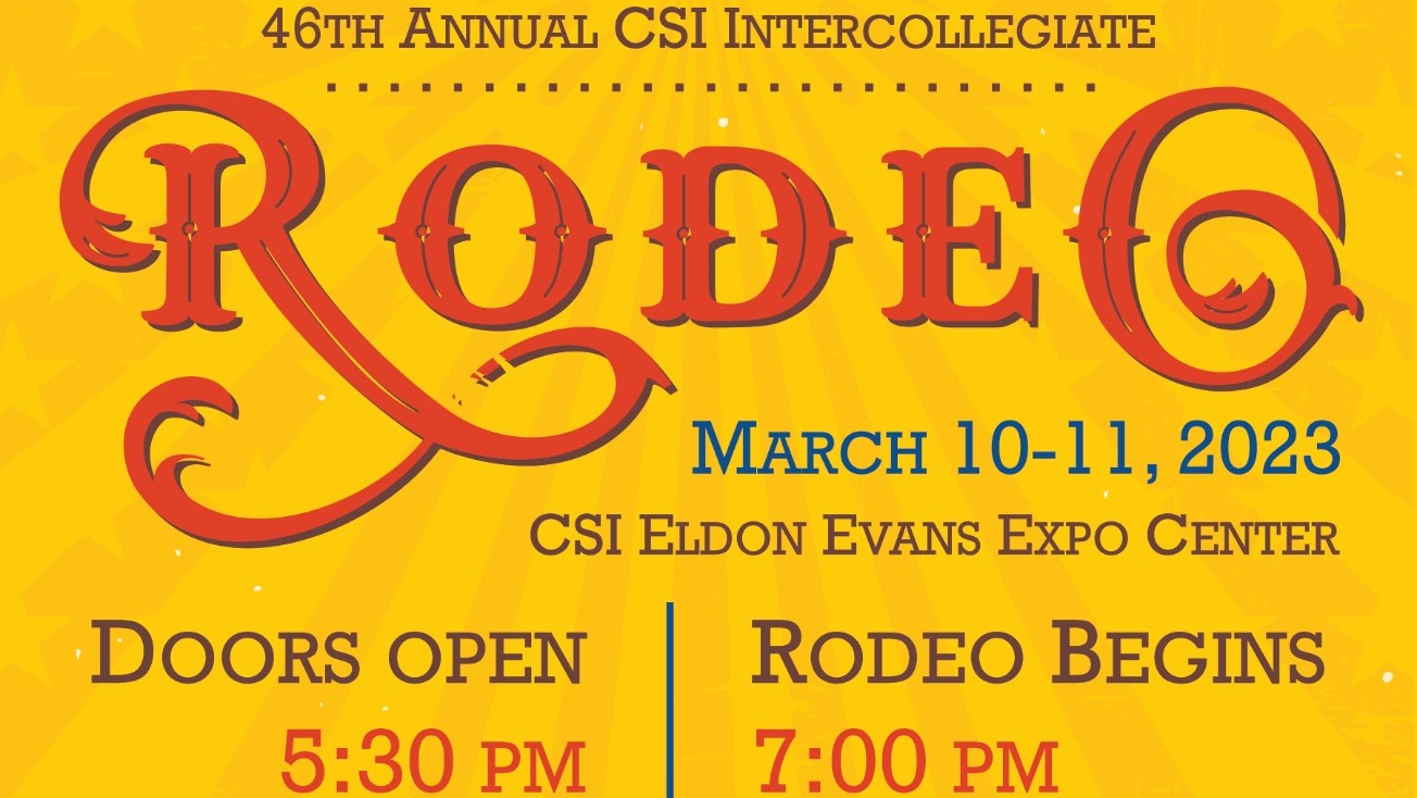 CSI Rodeo set for March 10-11 at the Eldon Evans Expo Center - College ...