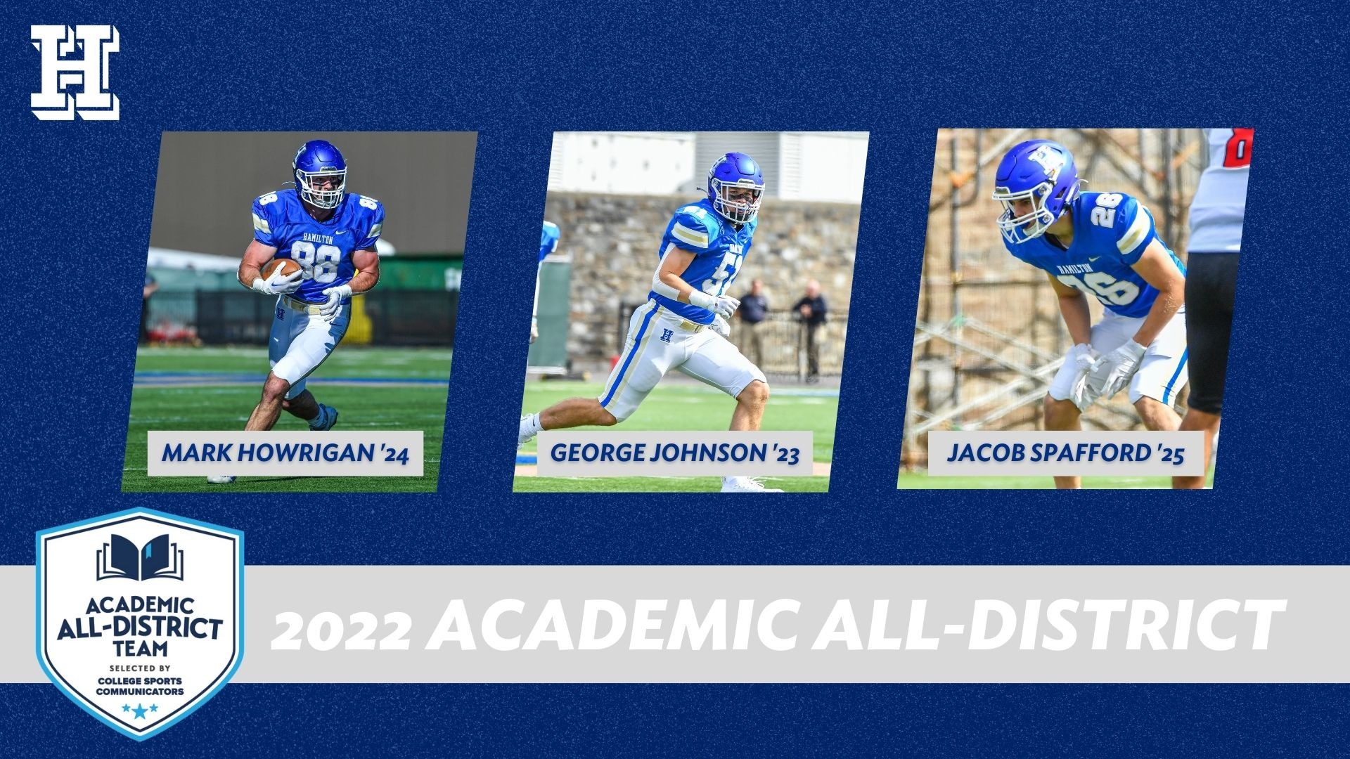 Football places three athletes on academic all-district team - Hamilton ...