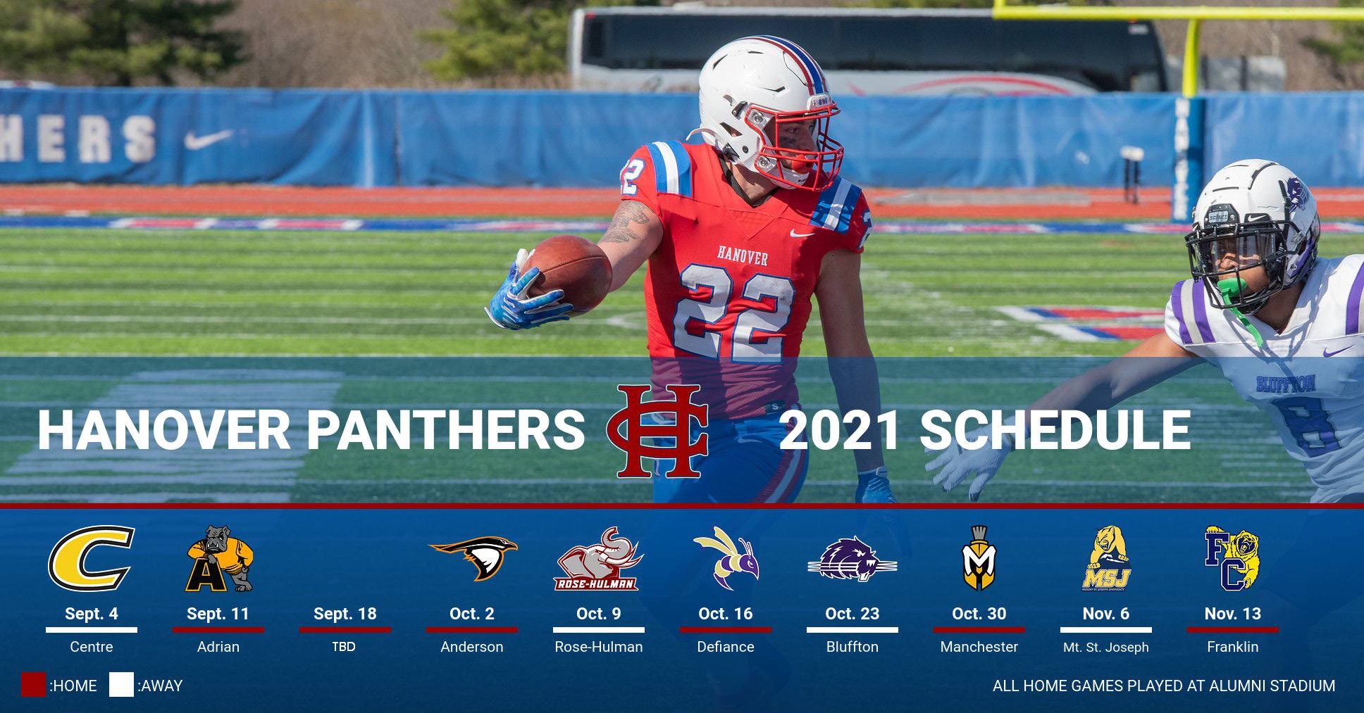 Football announces 2021 Schedule - Hanover College