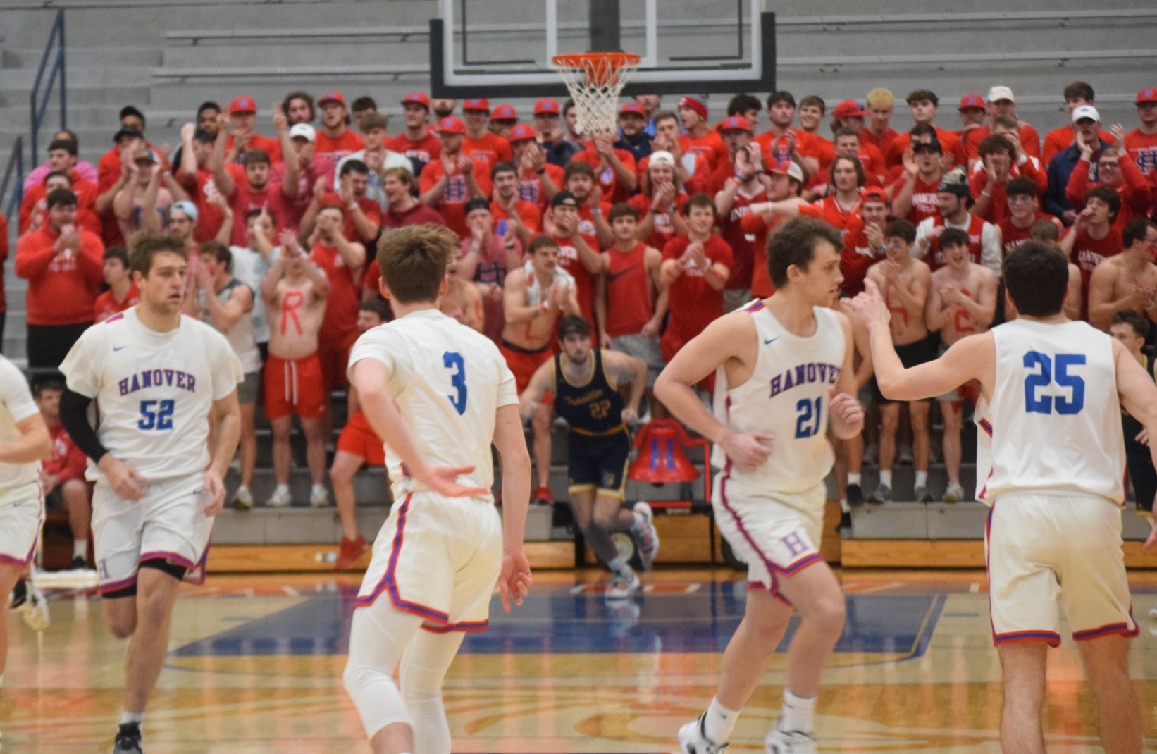 Collier Arena was rocking in victory over rival Franklin - Hanover College